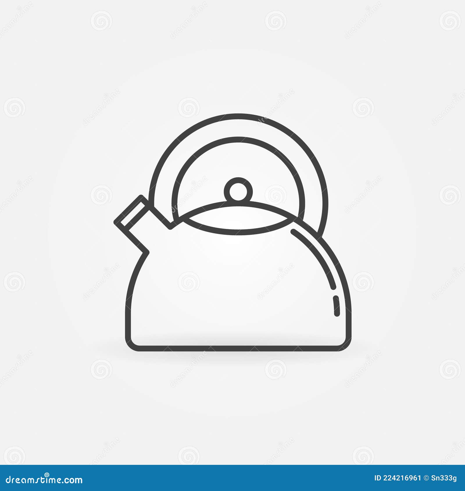 Kettle Outline Vector Concept Icon or Symbol Stock Vector ...