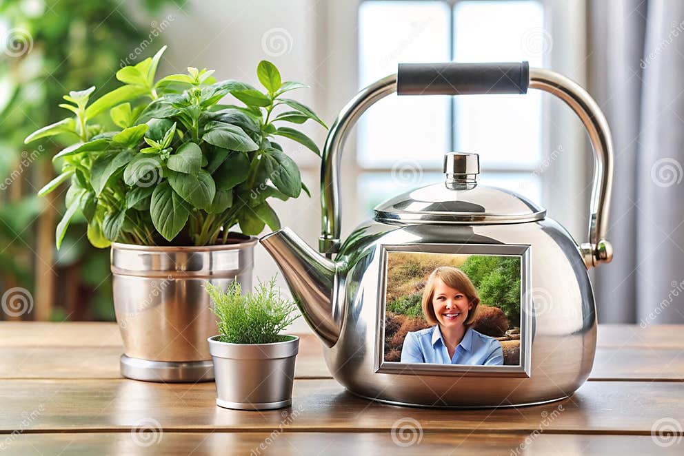 Kettle Plant in Natural Light Stock Illustration - Illustration of ...