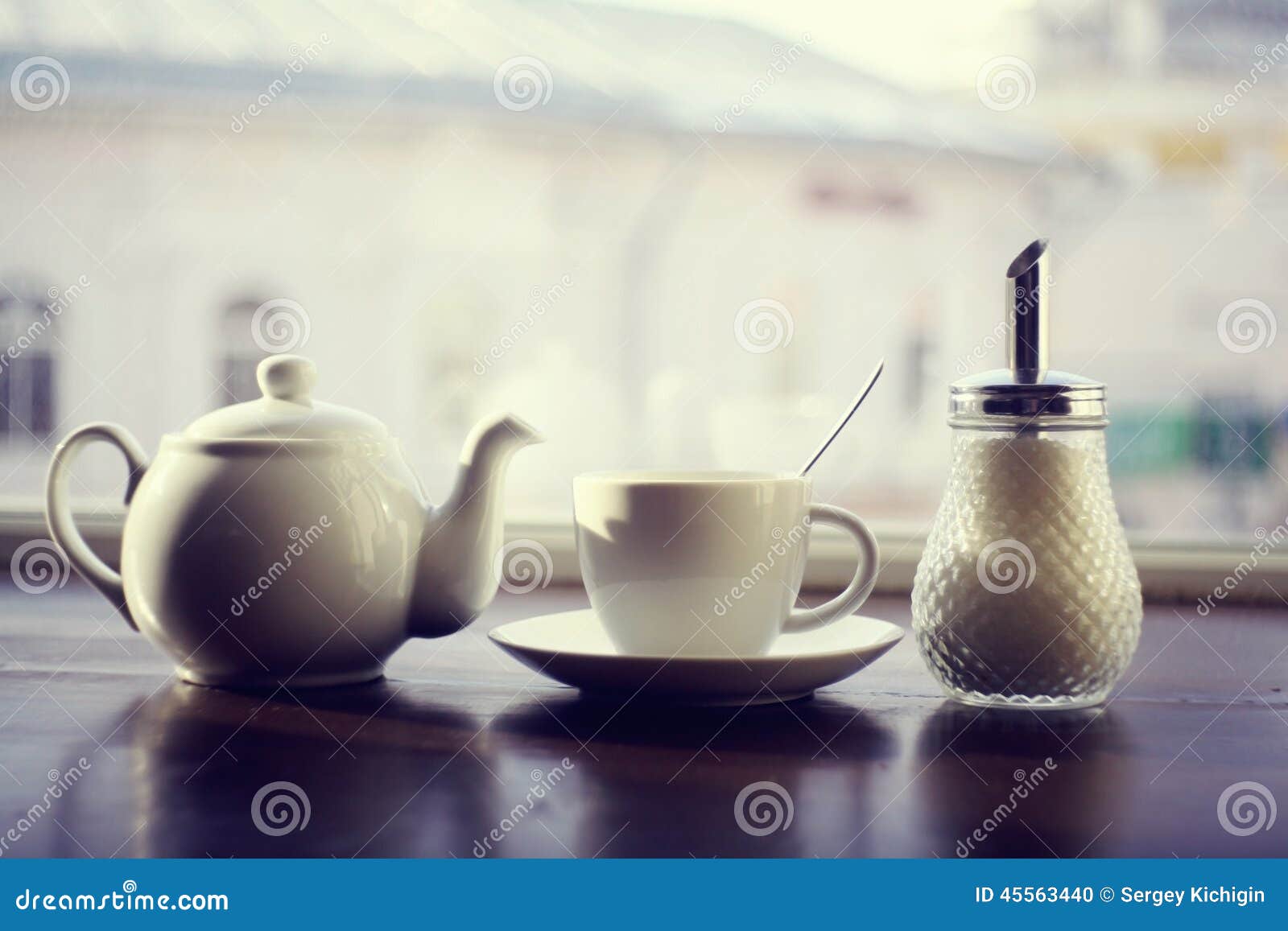 Kettle for tea in a cafe stock photo. Image of coffee - 45563440