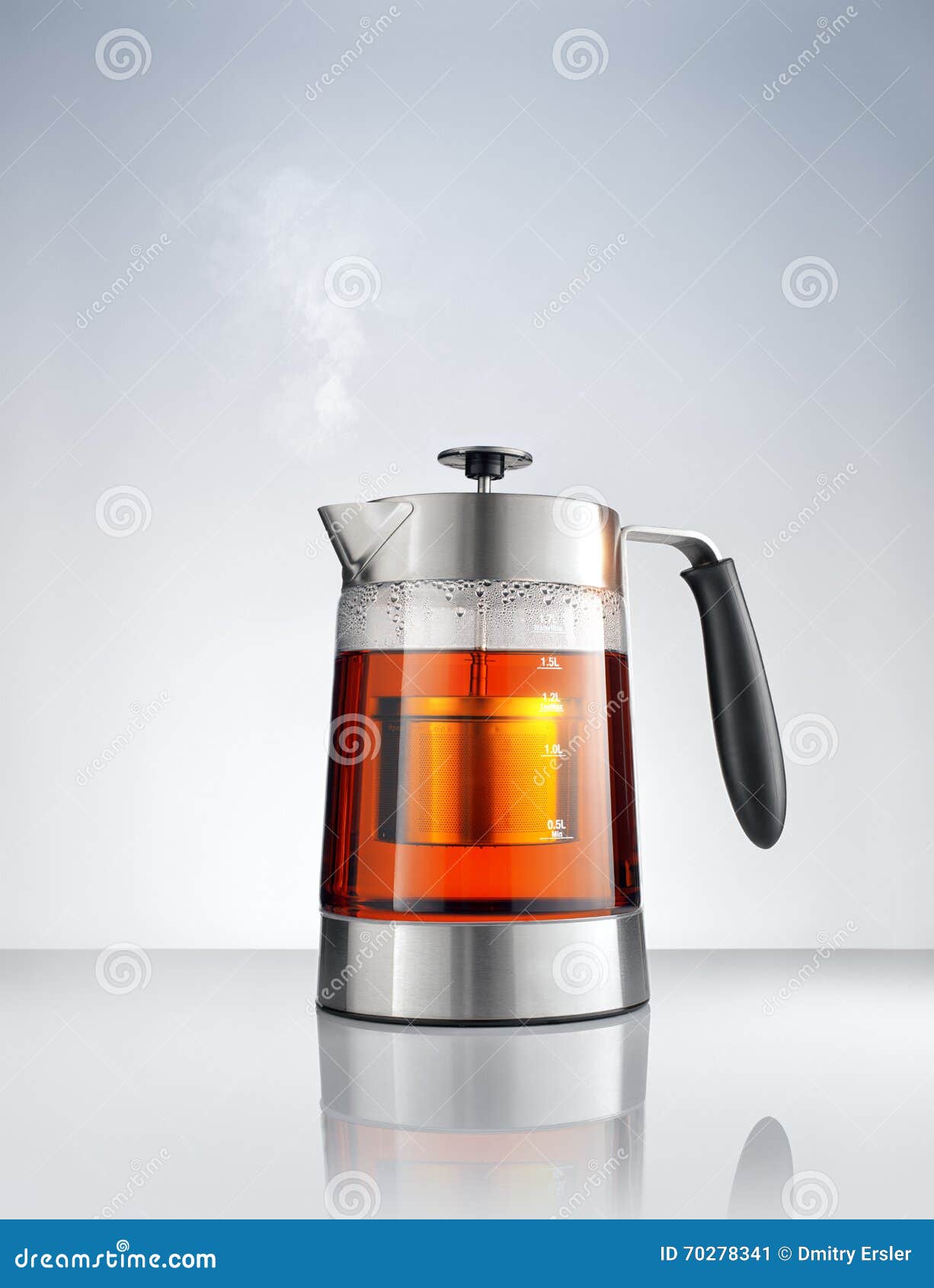 Kettle with tea stock image. Image of electric, boil - 70278341
