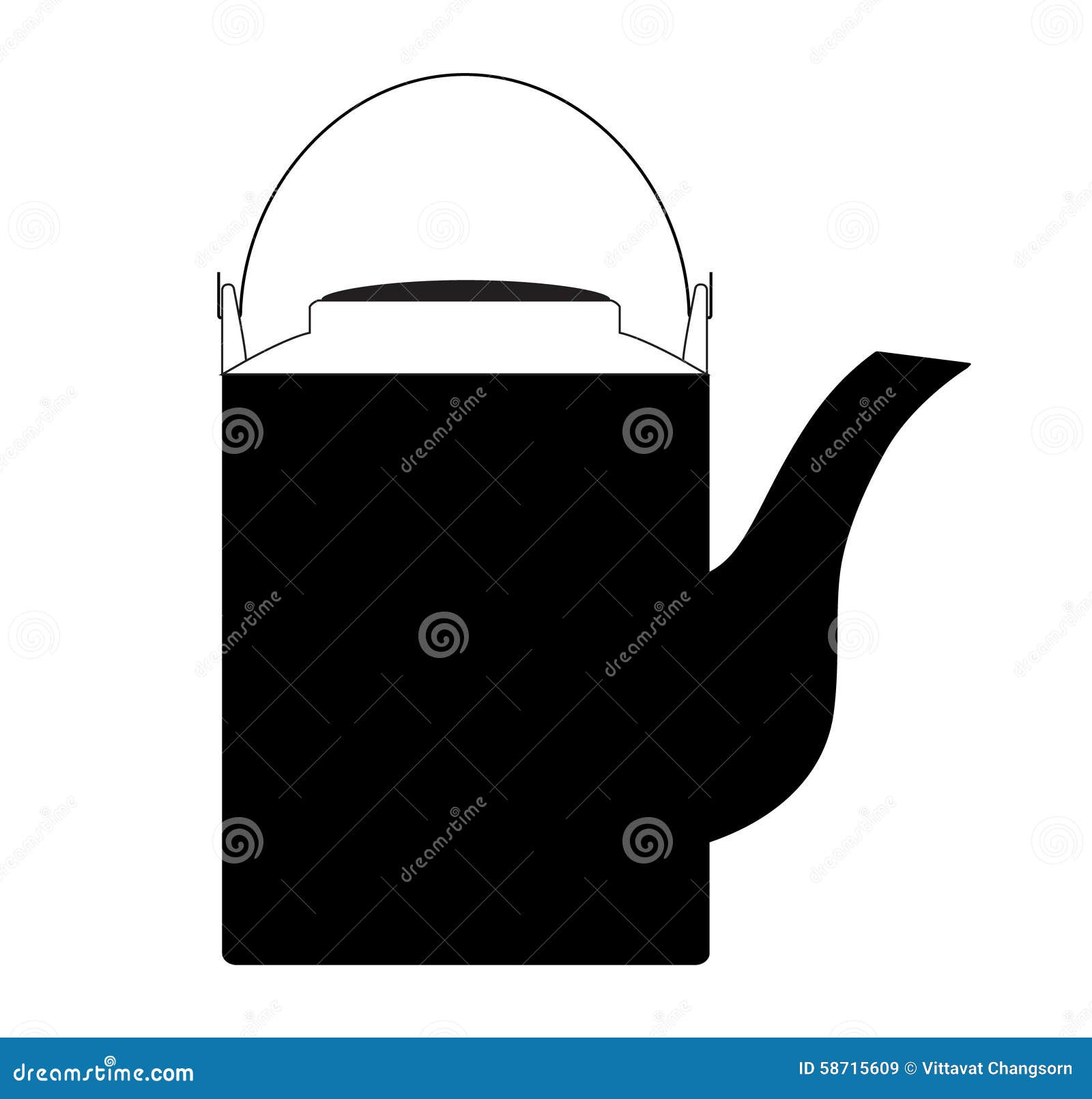 Kettle three stock vector. Illustration of ware, water - 58715609