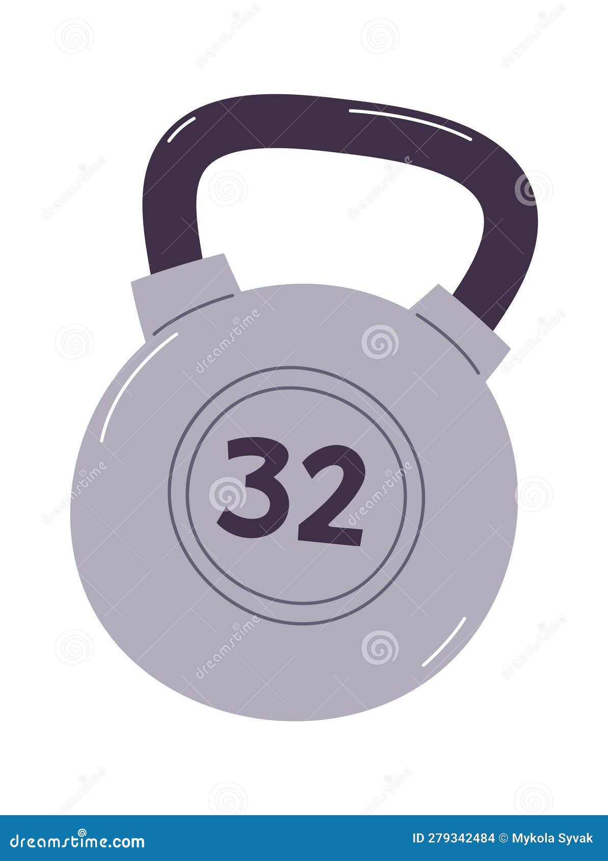 Kettlebell Gym Equipment stock vector. Illustration of fitness - 279342484