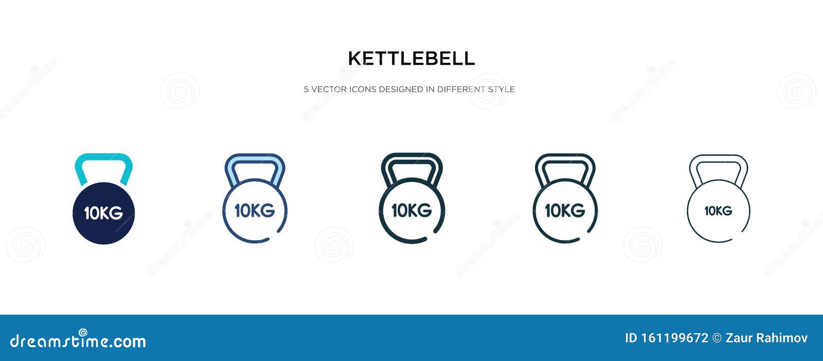 Kettlebell Icon in Different Style Vector Illustration. Two Colored and ...