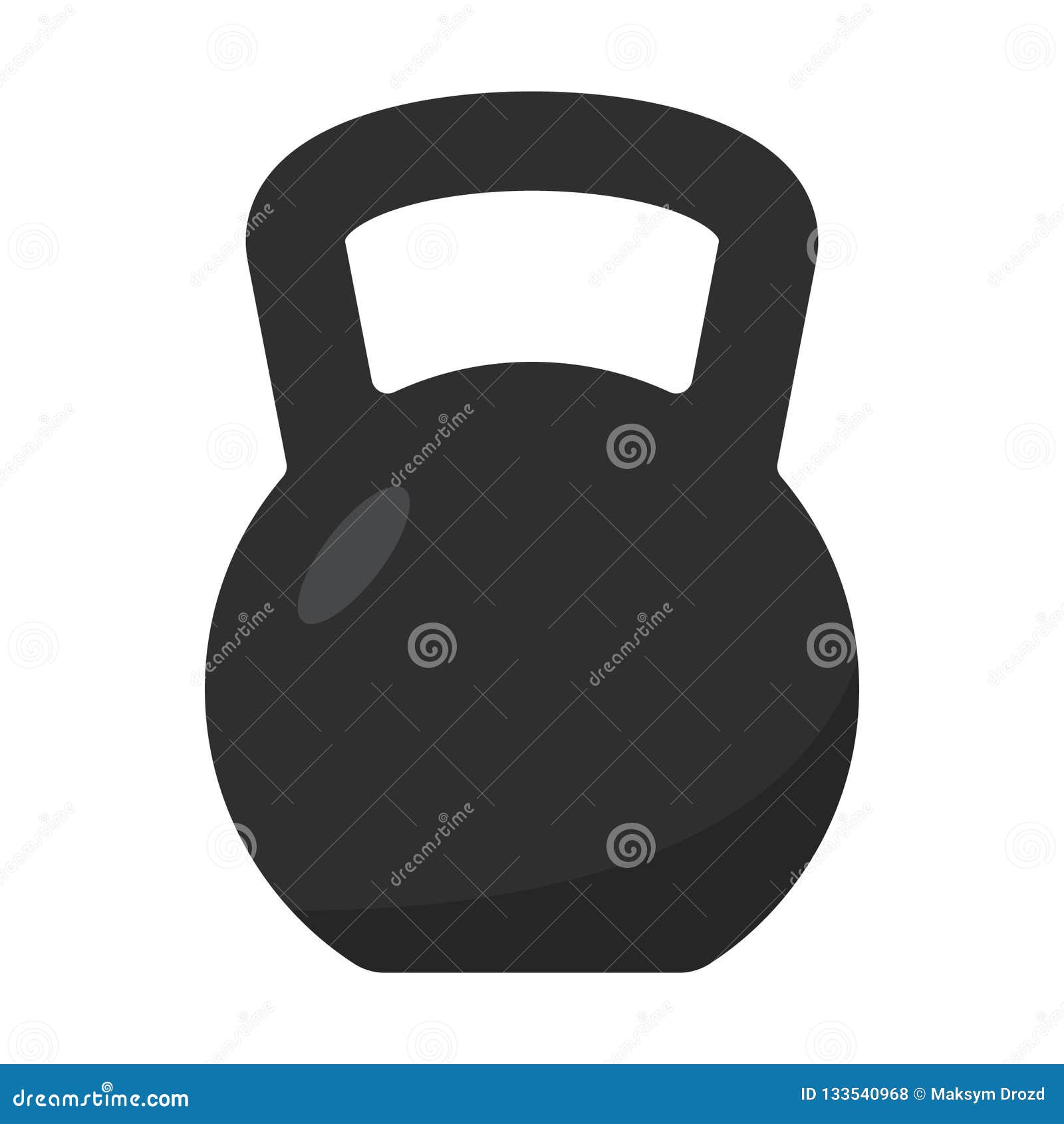 Kettlebell Icon Isolated on White Background Stock Illustration ...