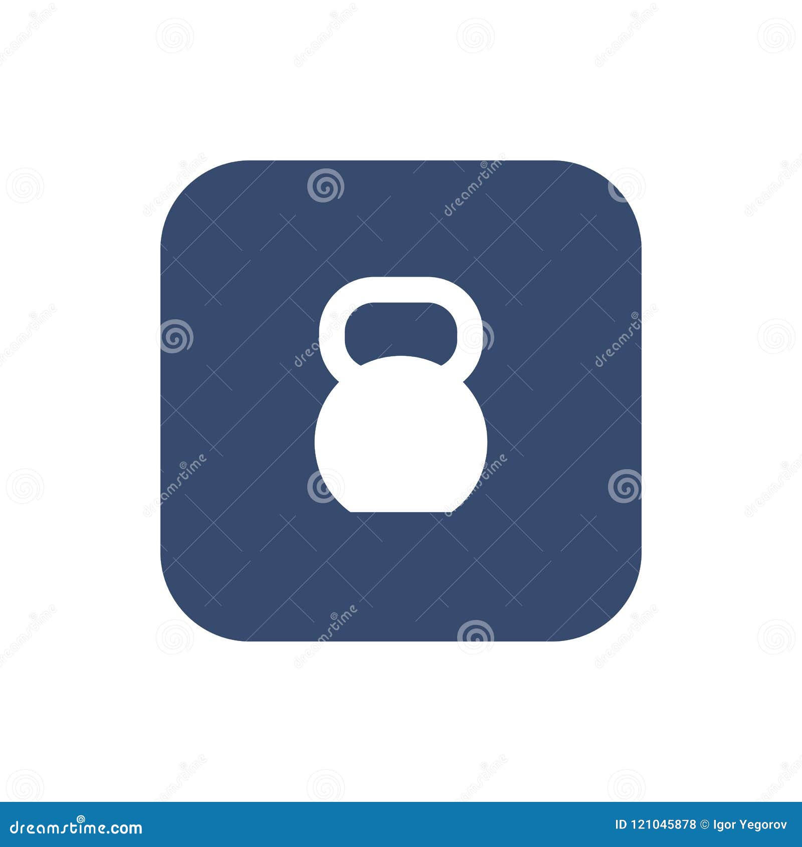 Kettlebell Icon on White Background Stock Vector - Illustration of logo ...