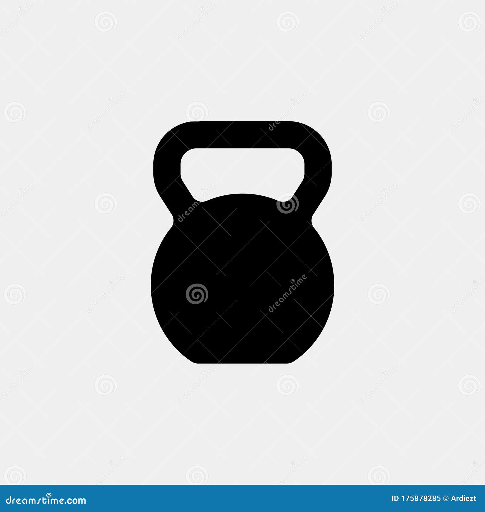 Kettlebell Icon Logo Design. Simple Flat Vector Illustration Stock ...