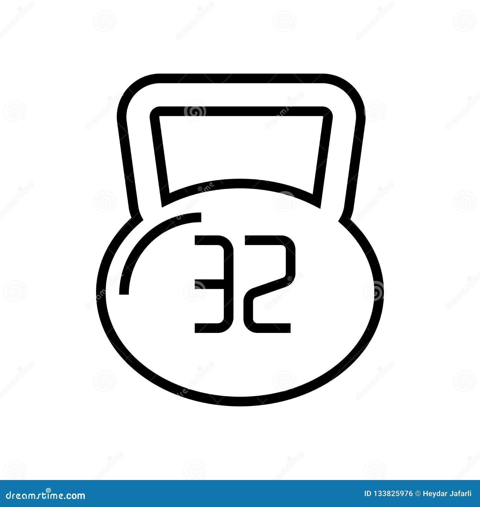 Kettlebell Icon Vector Sign and Symbol Isolated on White Background ...
