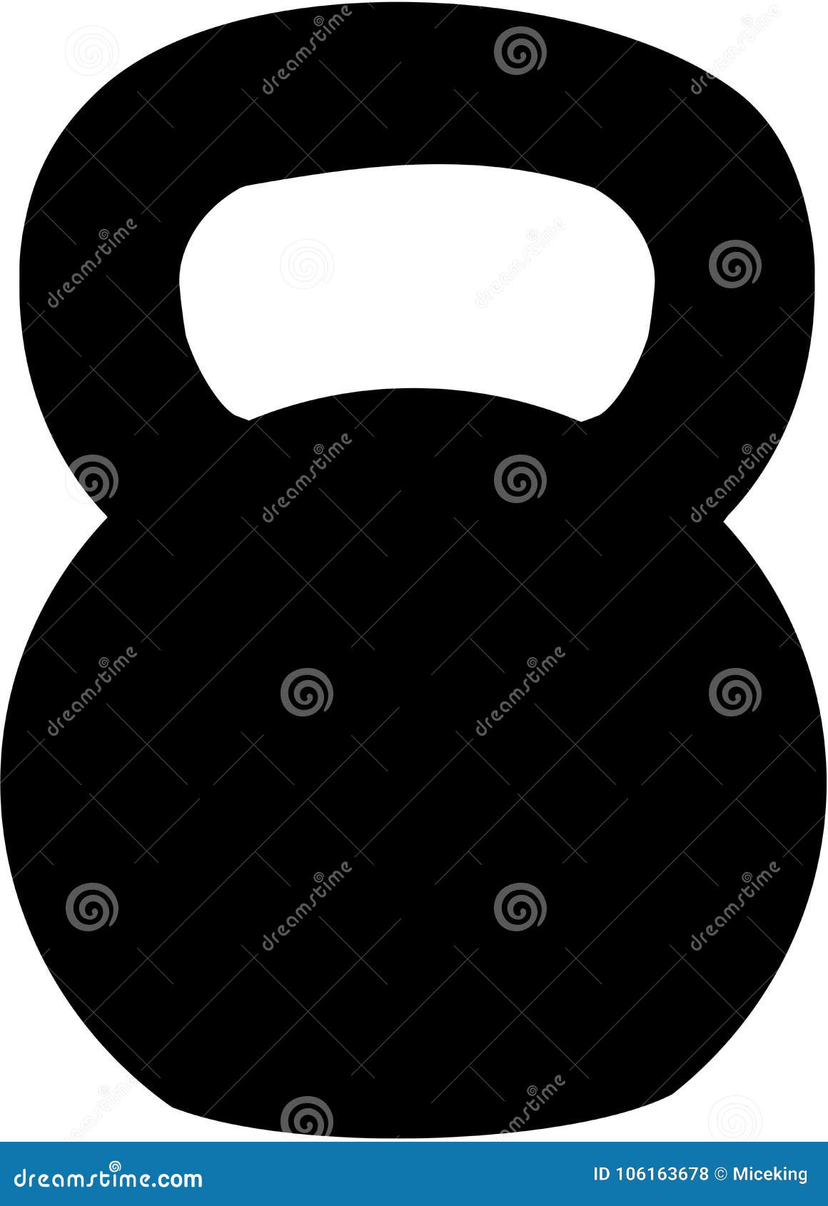Kettlebell icon stock vector. Illustration of strong - 106163678