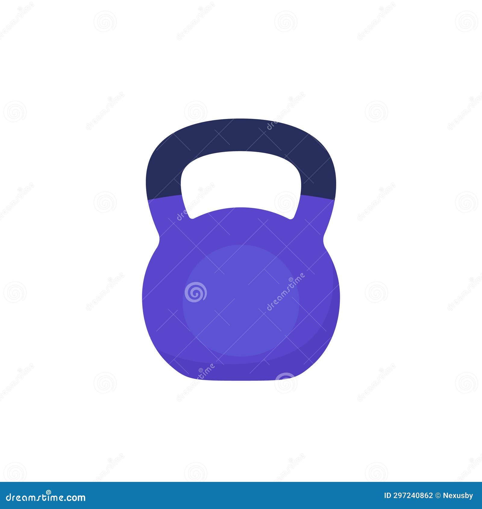 Kettlebell Icon on White, Flat Vector Design Stock Illustration ...