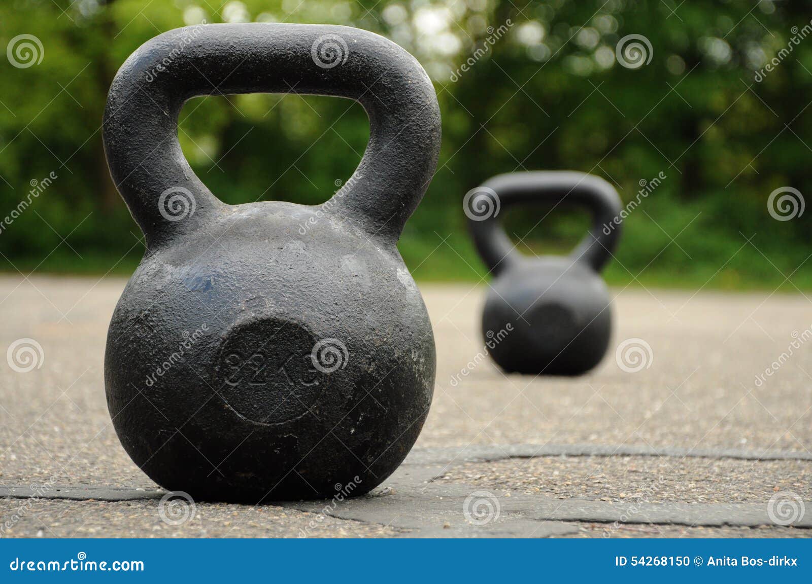 Kettlebell stock photo. Image of focus, green, trees - 54268150