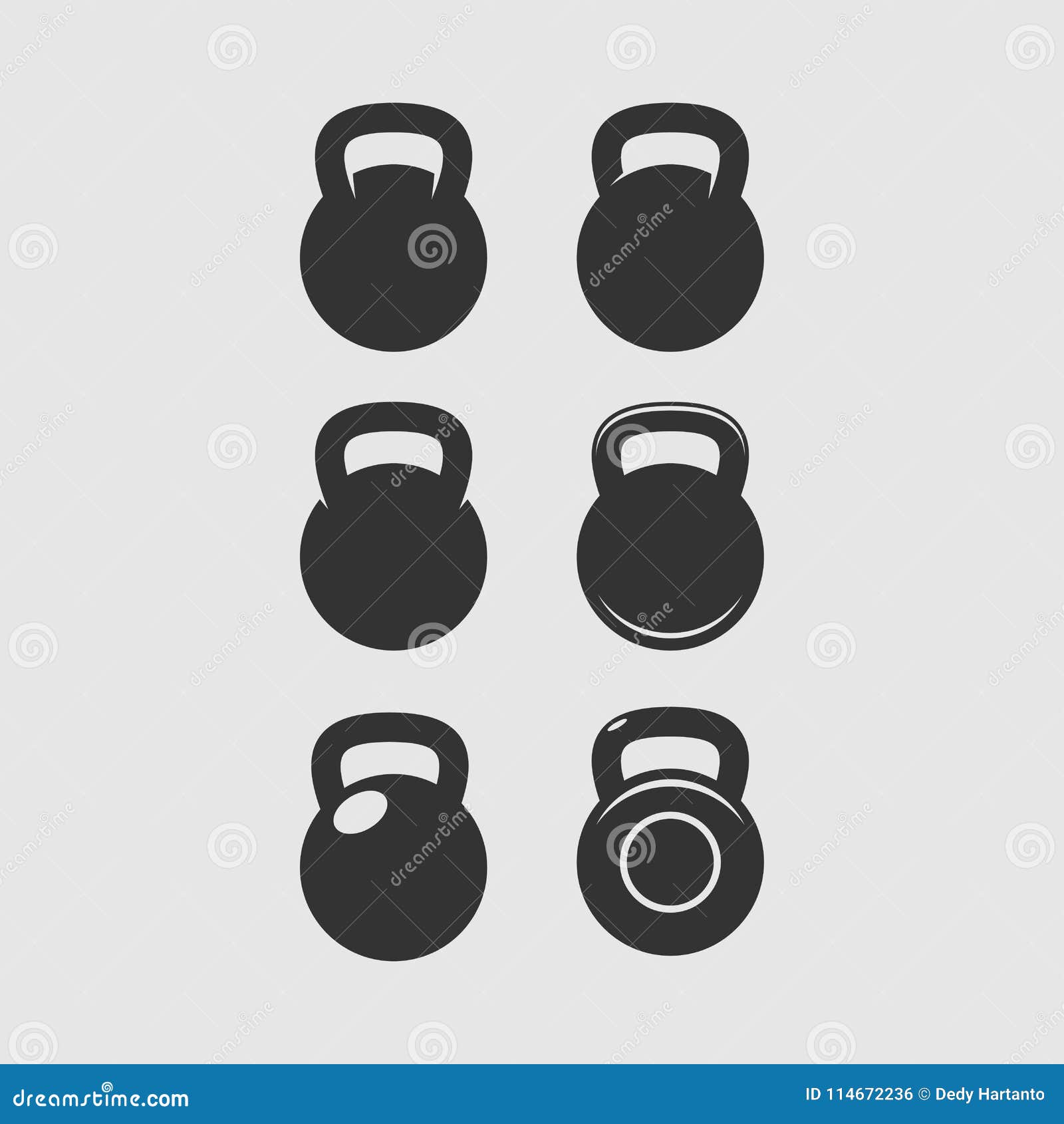 Kettlebell Se Divierte La Plantilla Del Vector De La Aptitud ...