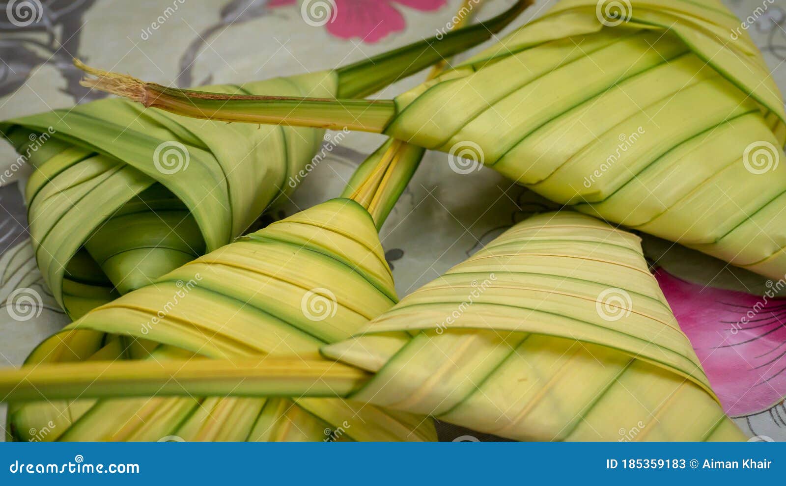 Ketupat Daun Palas or Rice Dumpling Where Glutinous Rice is Wrapped in ...