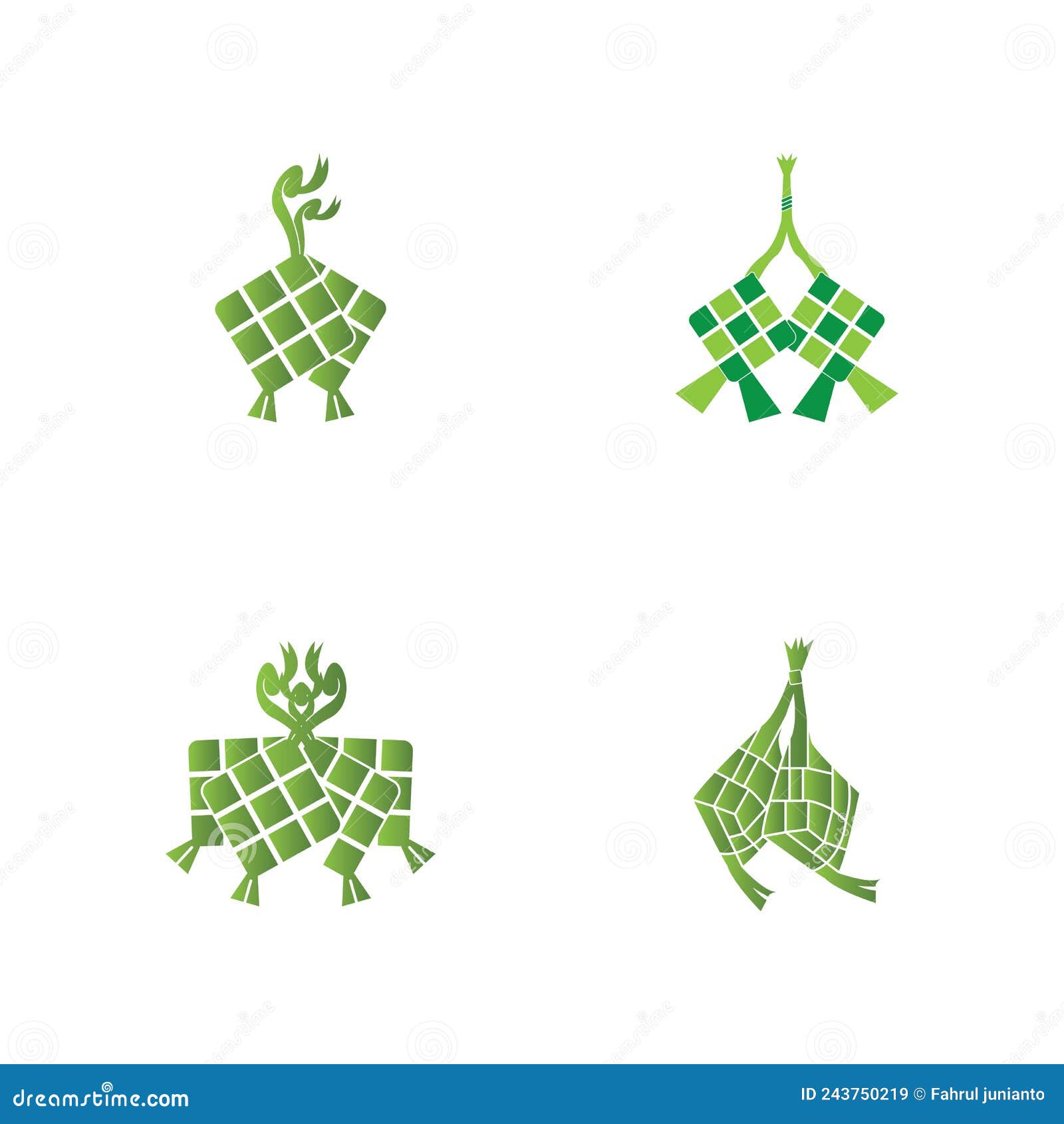Ketupat Lebaran Idul Fitri Logo Vector Template Stock Vector ...