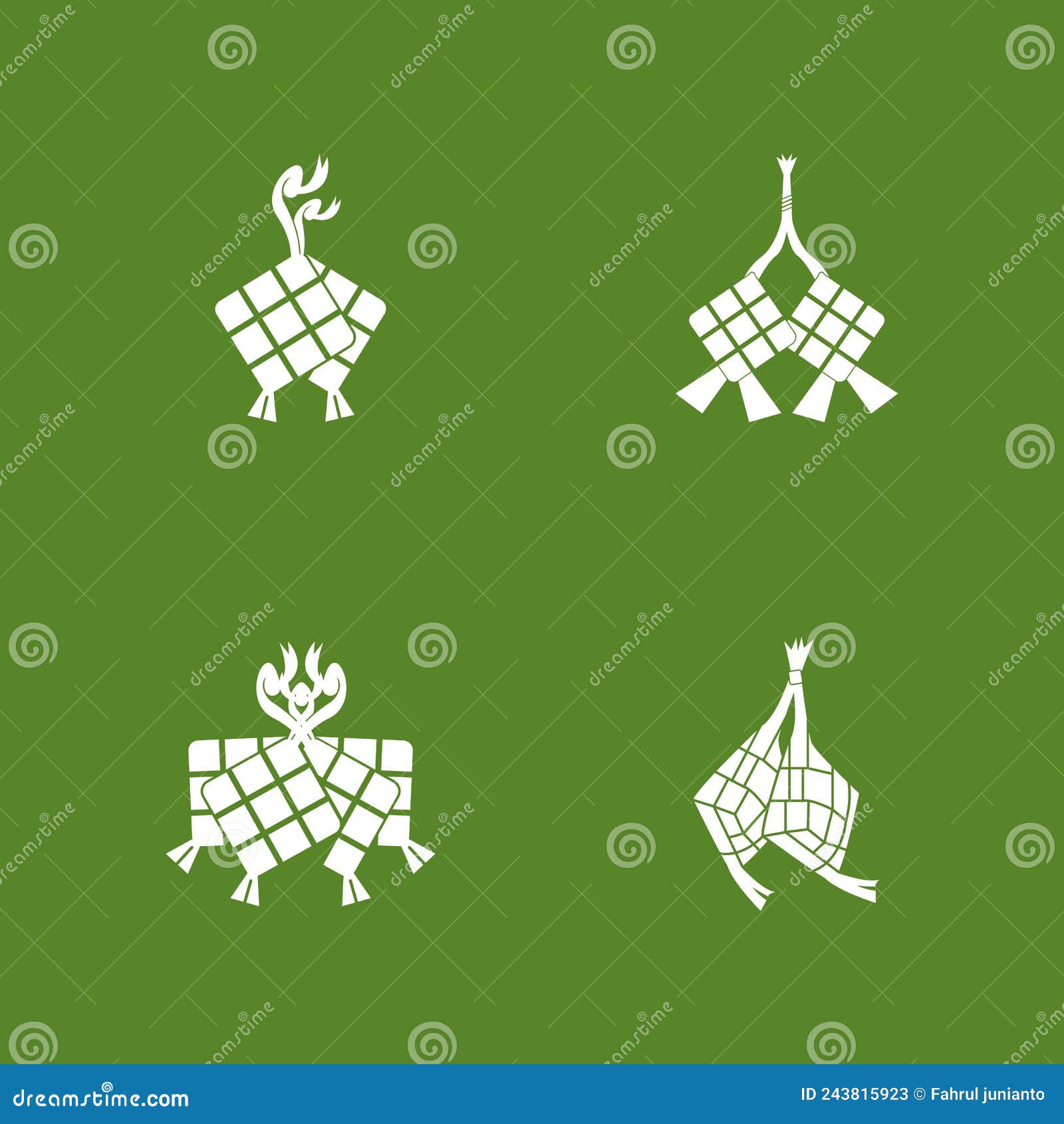 Ketupat Lebaran Idul Fitri Logo Vector Template Stock Photo ...