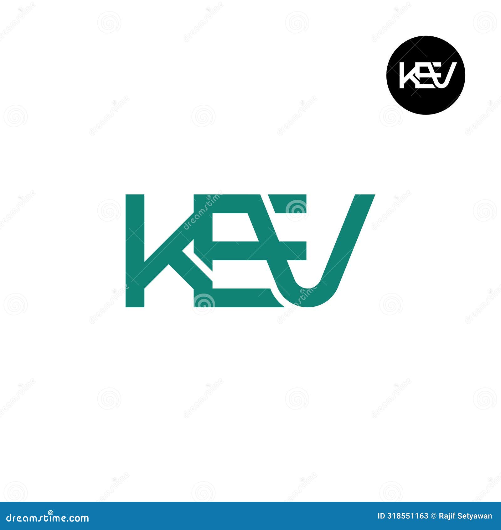 KEV Logo Letter Monogram Design Stock Illustration - Illustration of ...