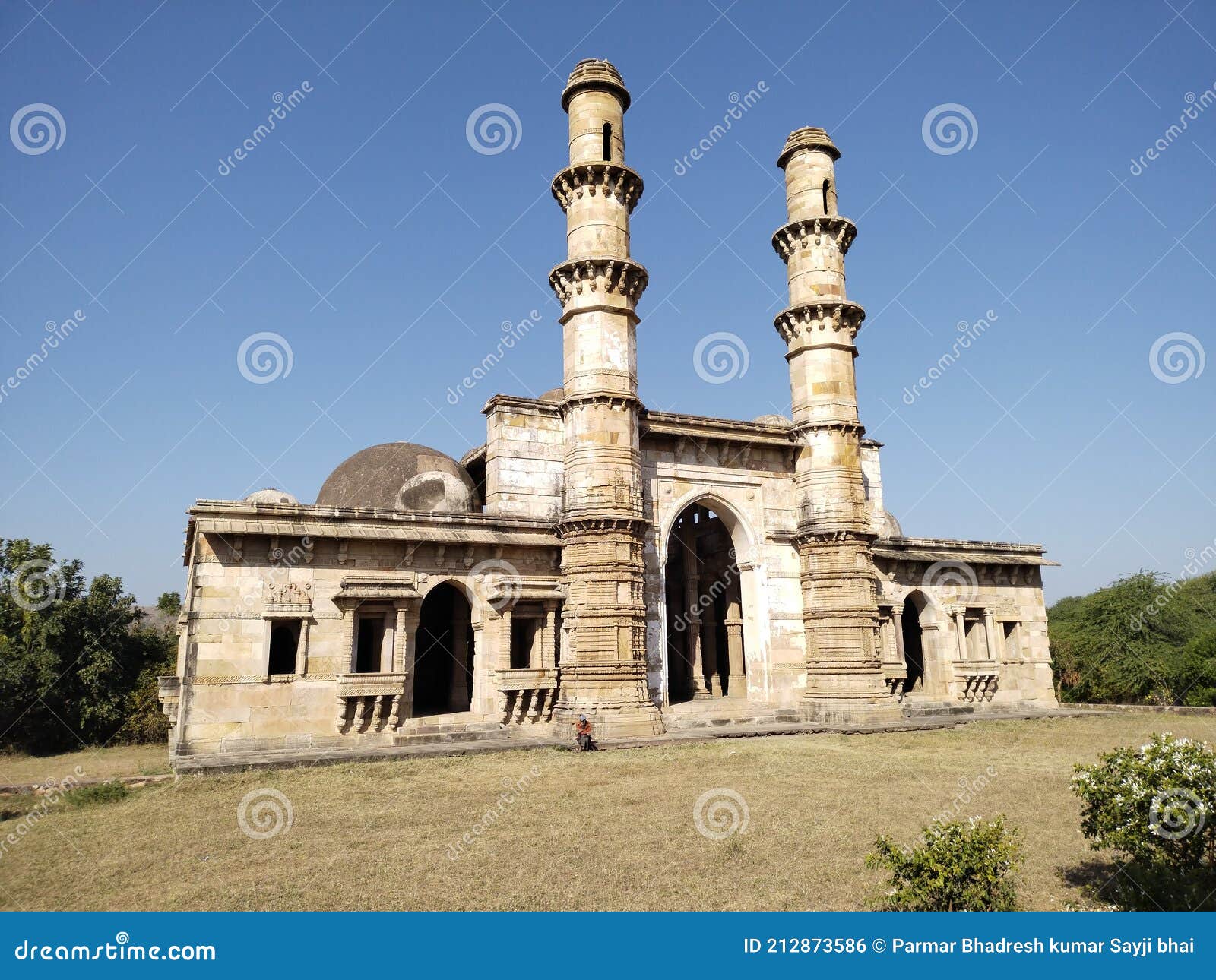 Kevada Mosque in Historical Place Stock Photo - Image of architecture ...