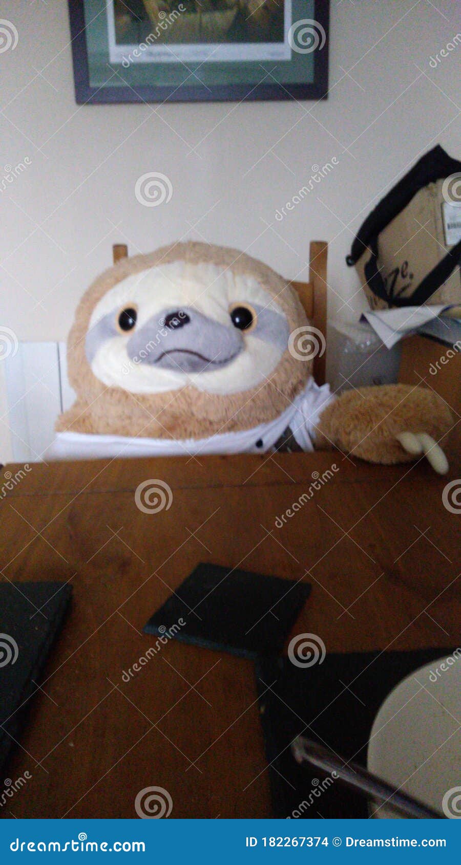 Kevin the Sloth at the Dining Table Stock Photo - Image of cartoon ...