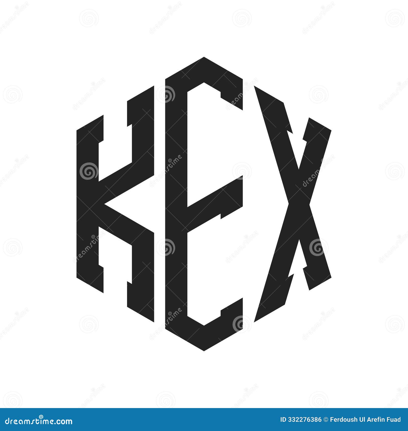 KEX Logo Design. Initial Letter KEX Monogram Logo Using Hexagon Shape ...