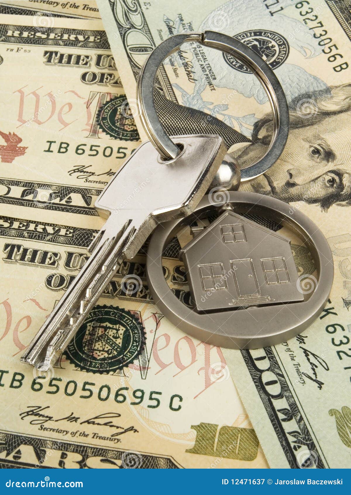 Key stock image. Image of development, metal, ring, banknote - 12471637