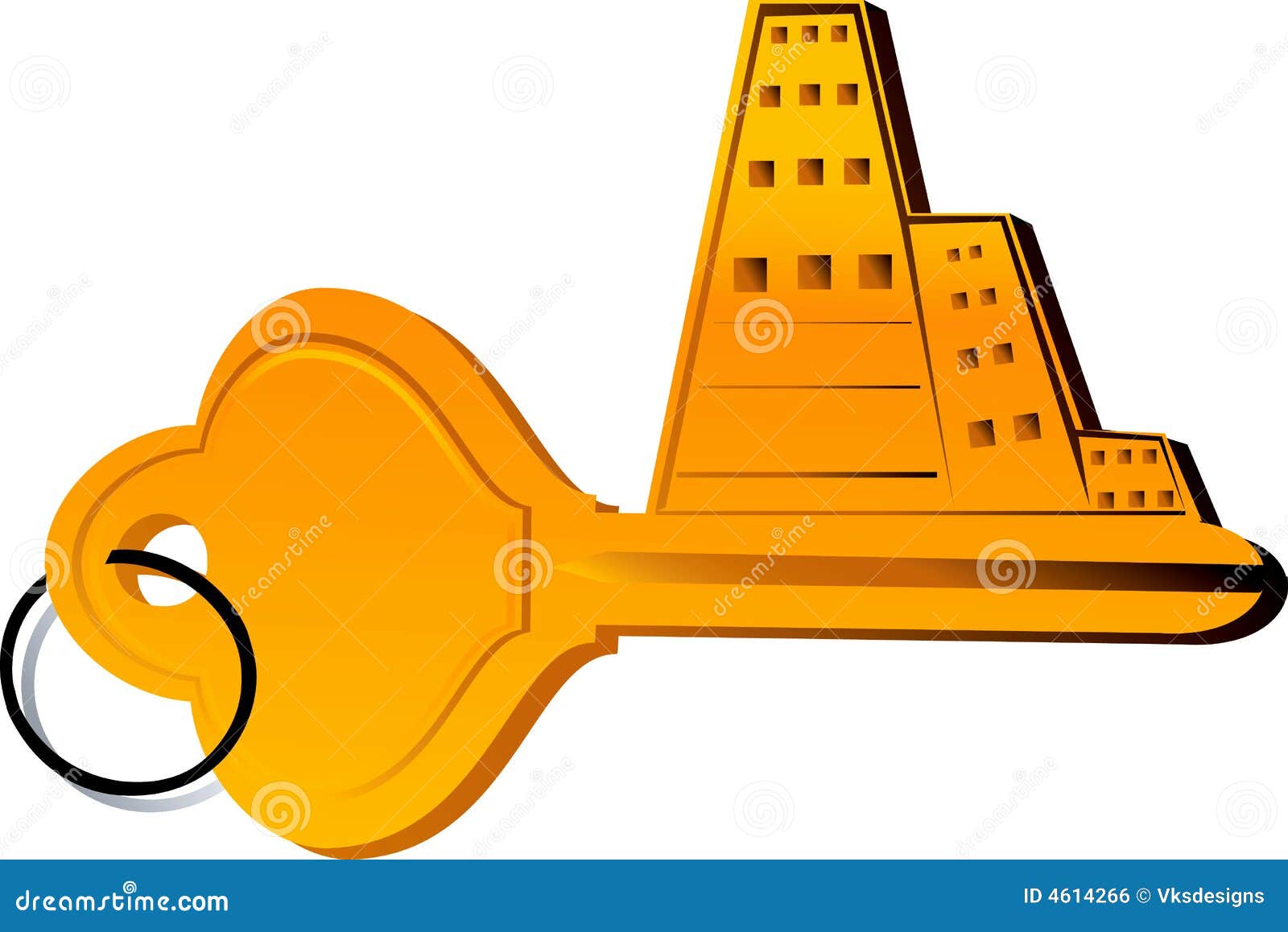 Key stock vector. Illustration of vector, abstract, residence - 4614266