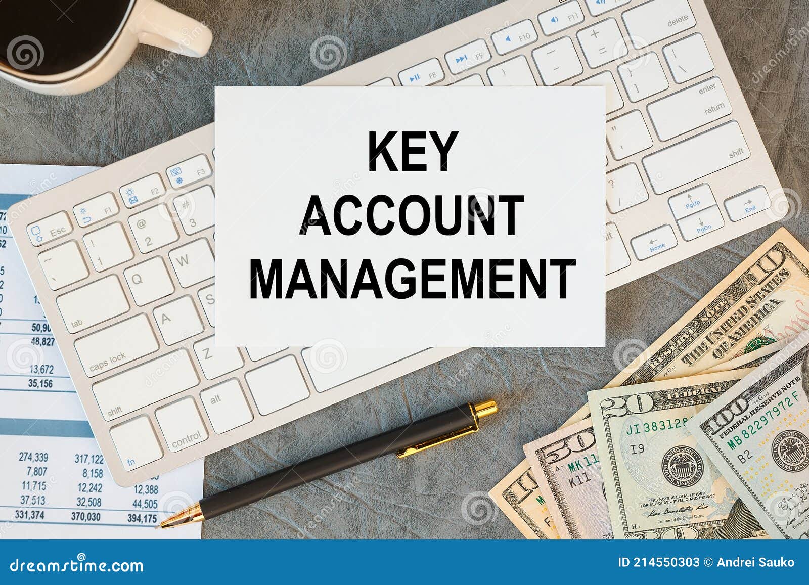 KEY ACCOUNT MANAGEMENT is Written in a Document on the Office Desk ...