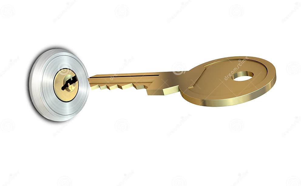 Key Approaching Empty Slot stock illustration. Illustration of round ...