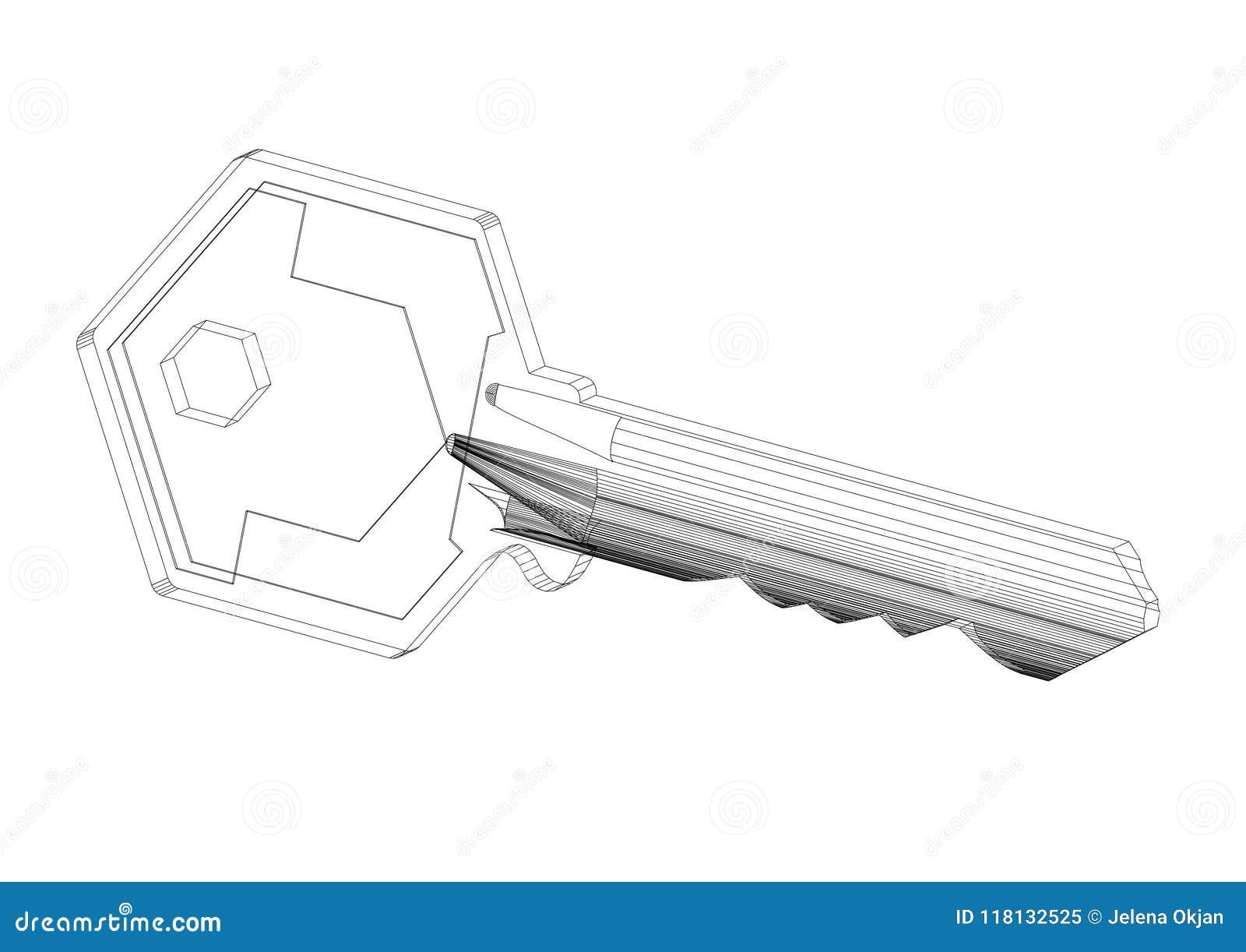 Key Architect Blueprint - Isolated Stock Illustration - Illustration of ...