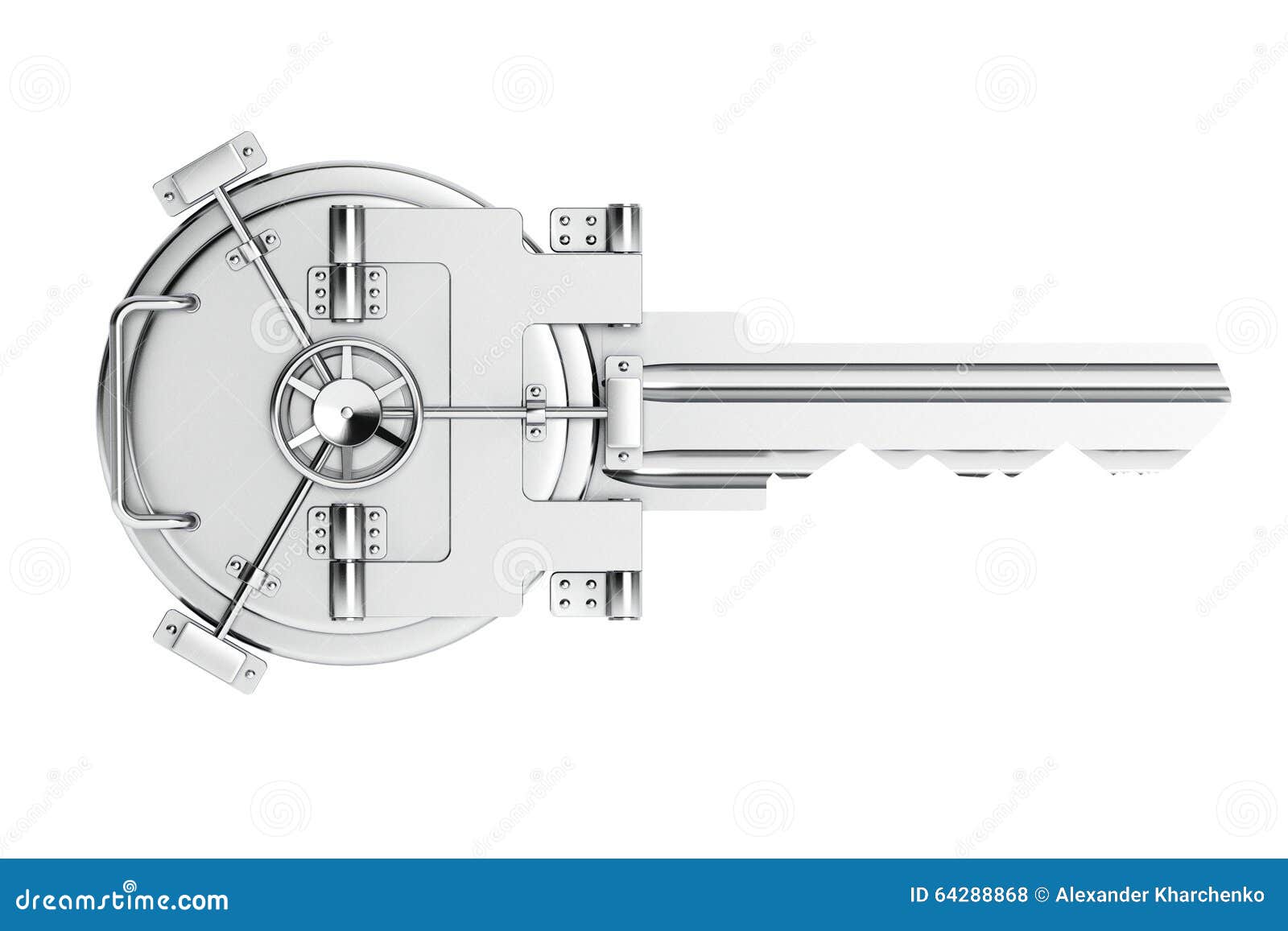 Key As Vault Bank Door stock photo. Image of resolution - 64288868