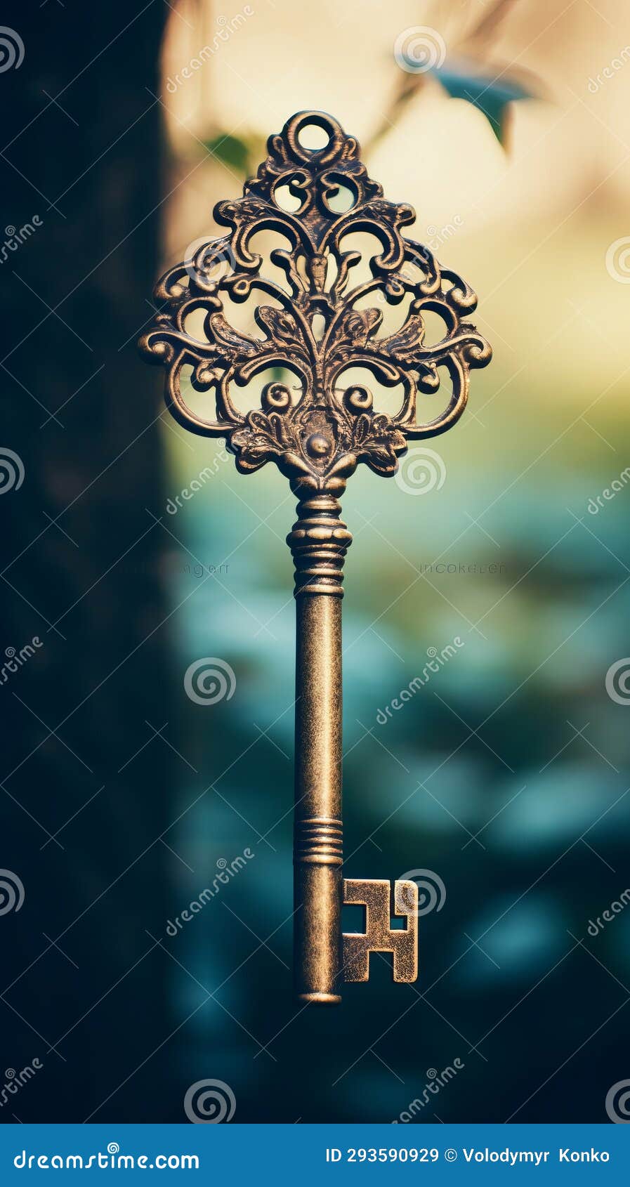 A Key that is Attached To a Wall Stock Illustration - Illustration of ...