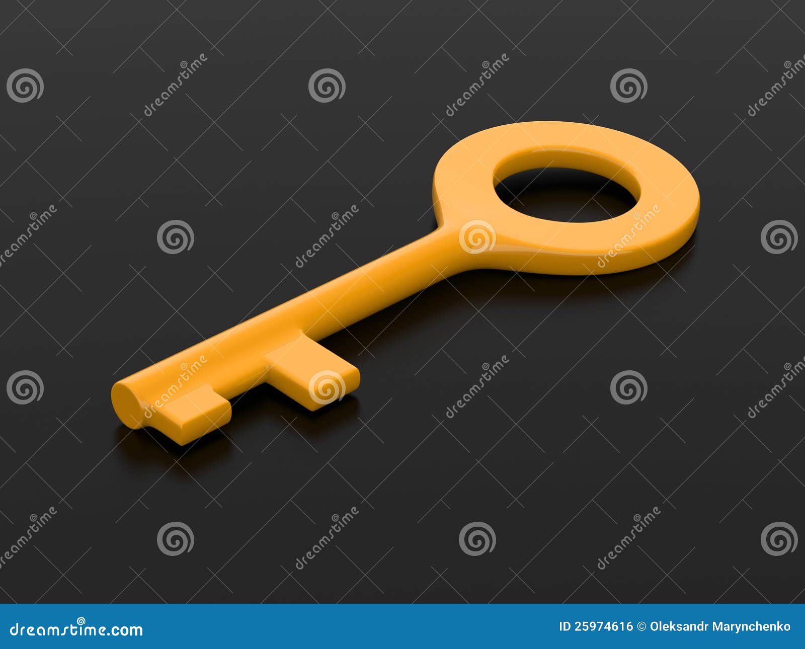 Key on a black background stock illustration. Illustration of gold ...