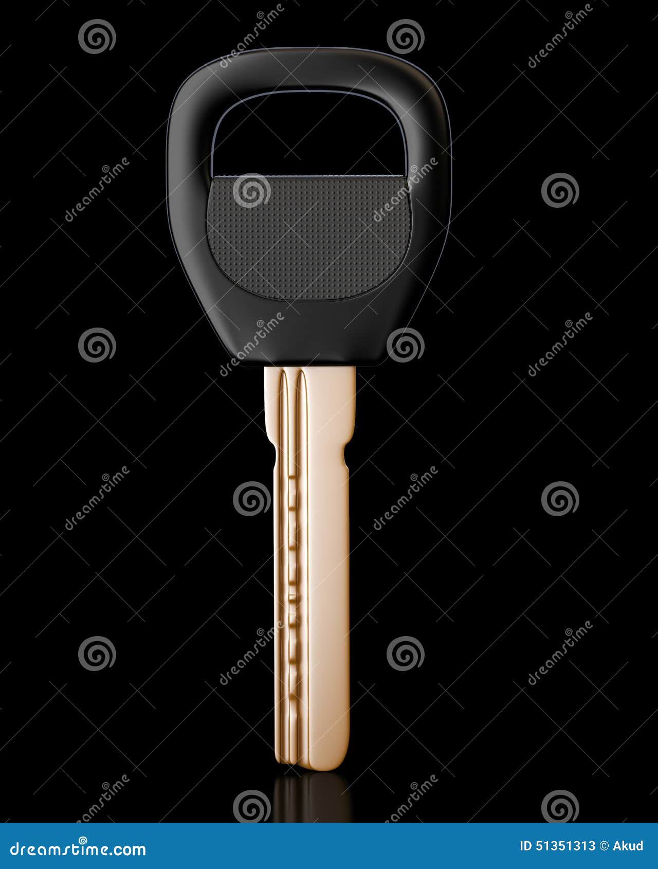 Key on black background stock illustration. Illustration of unlocking ...
