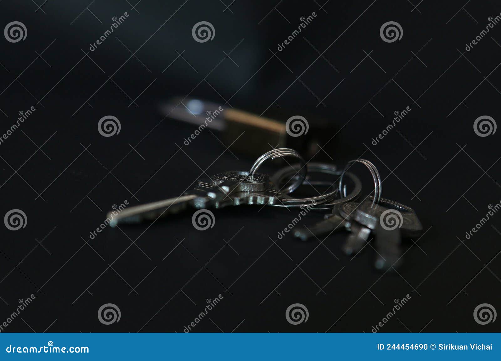 Keys with black background stock photo. Image of darkness - 244454690