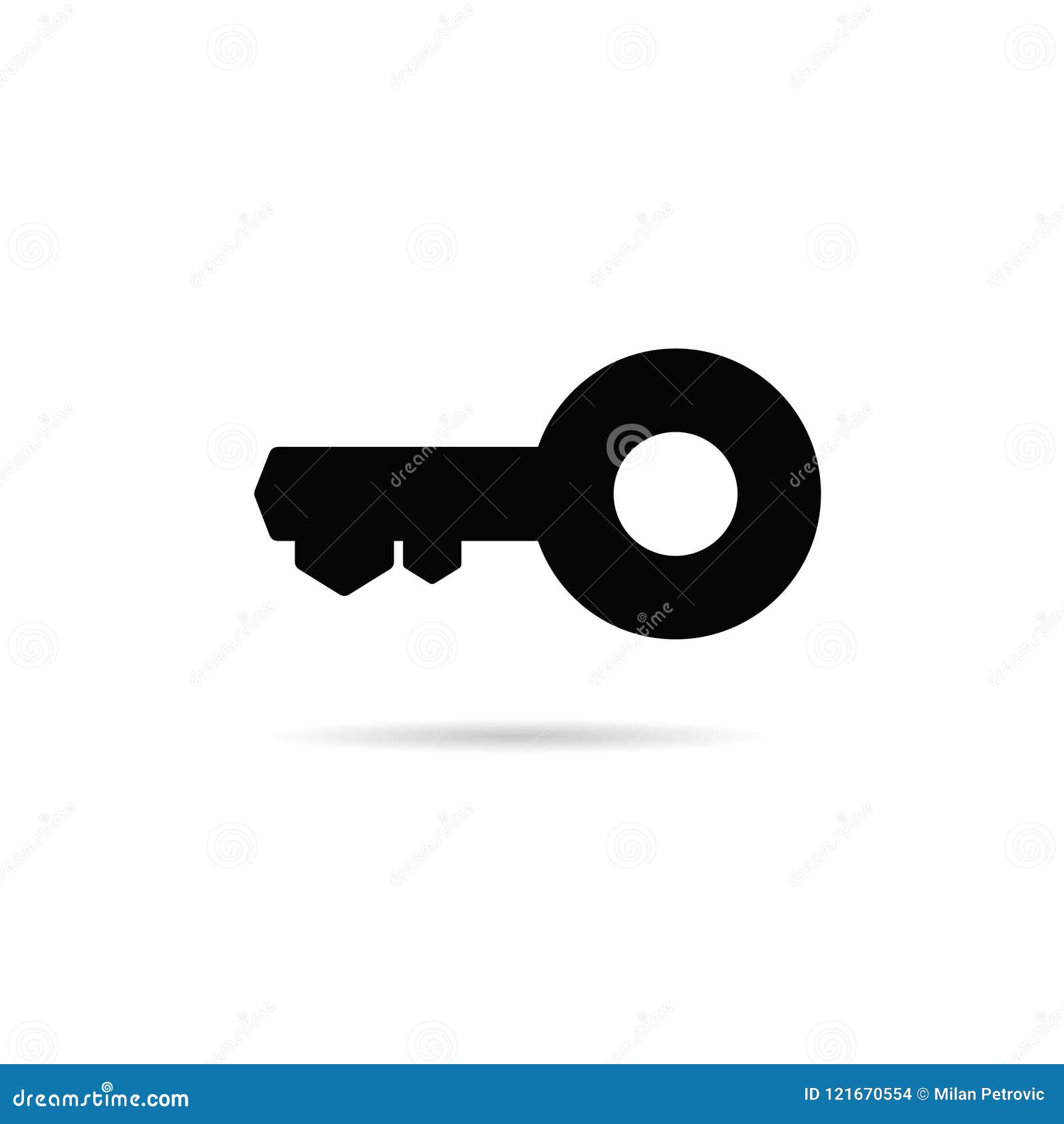 Key in Black Color Illustration Stock Vector - Illustration of outline ...