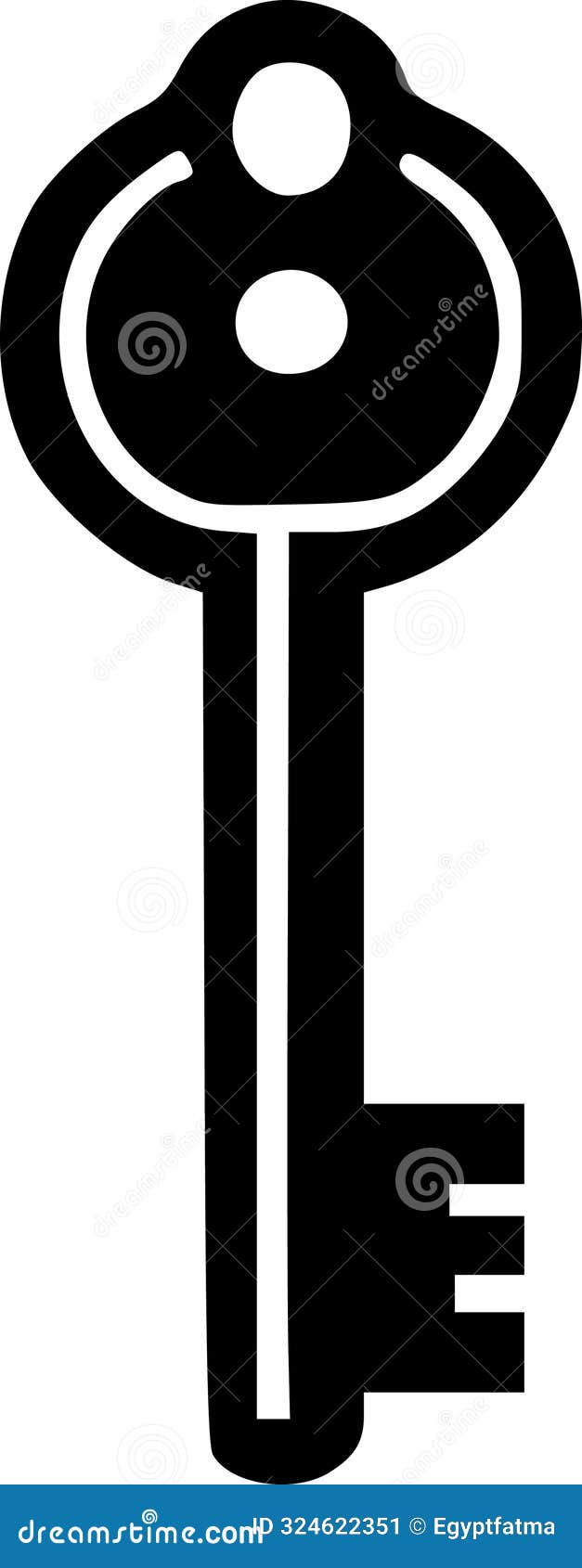 Key - Black and White Isolated Icon - Vector Illustration Stock Vector ...