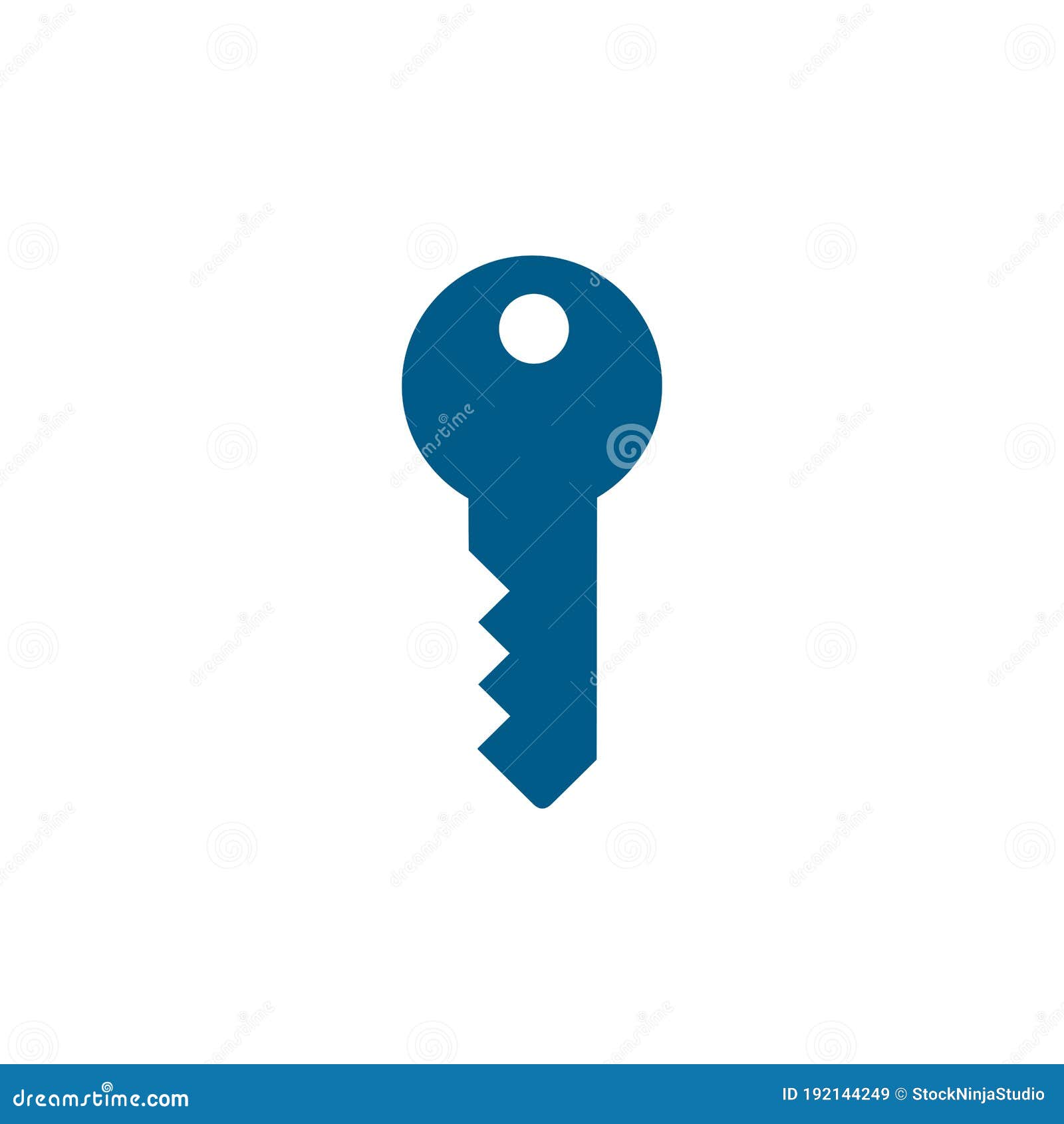 Key Blue Icon on White Background. Blue Flat Style Vector Illustration ...