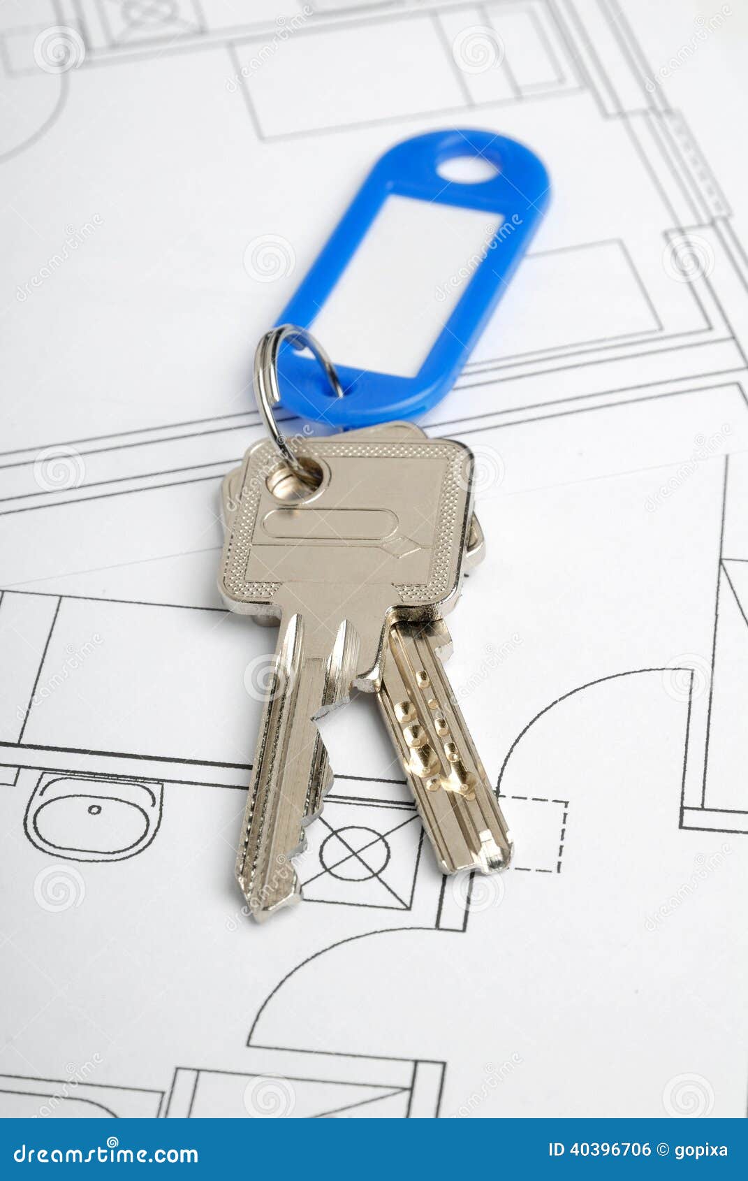 Key and blueprint stock photo. Image of buying, living - 40396706