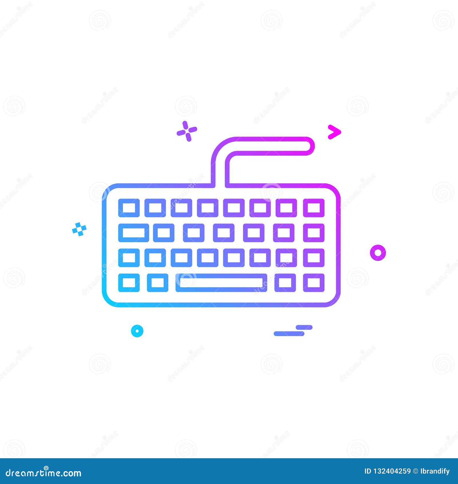 Key Board Icon Design Vector Stock Vector - Illustration of letter ...