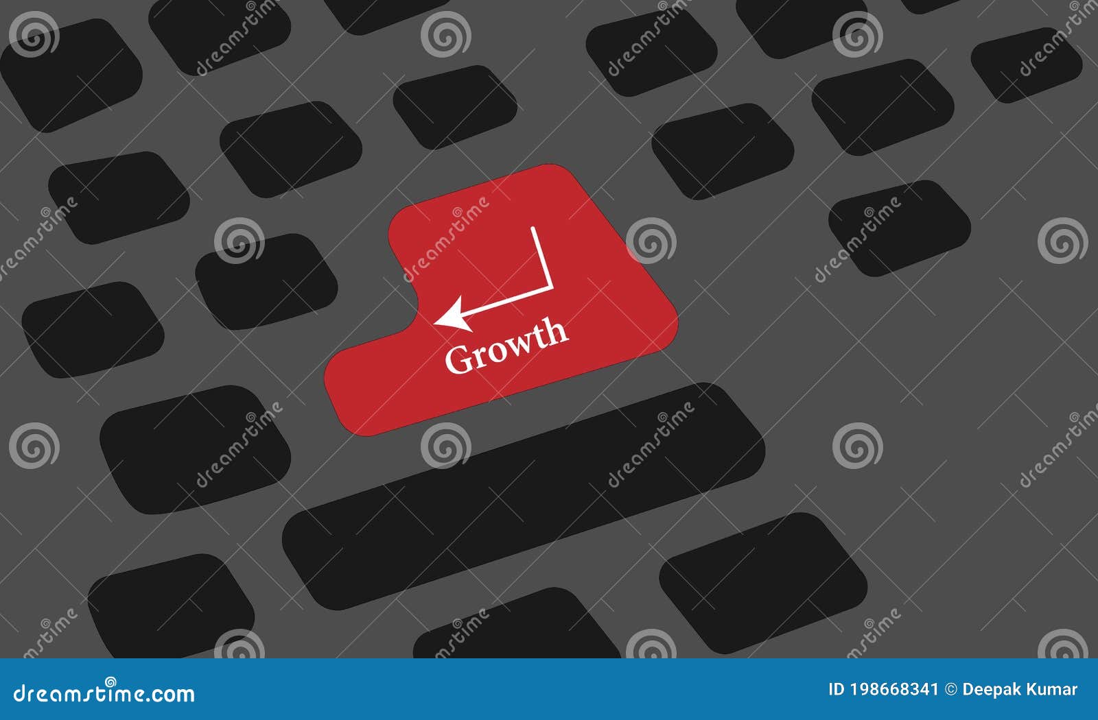 Keyboard with Red Button Vector Art Stock Vector - Illustration of ...