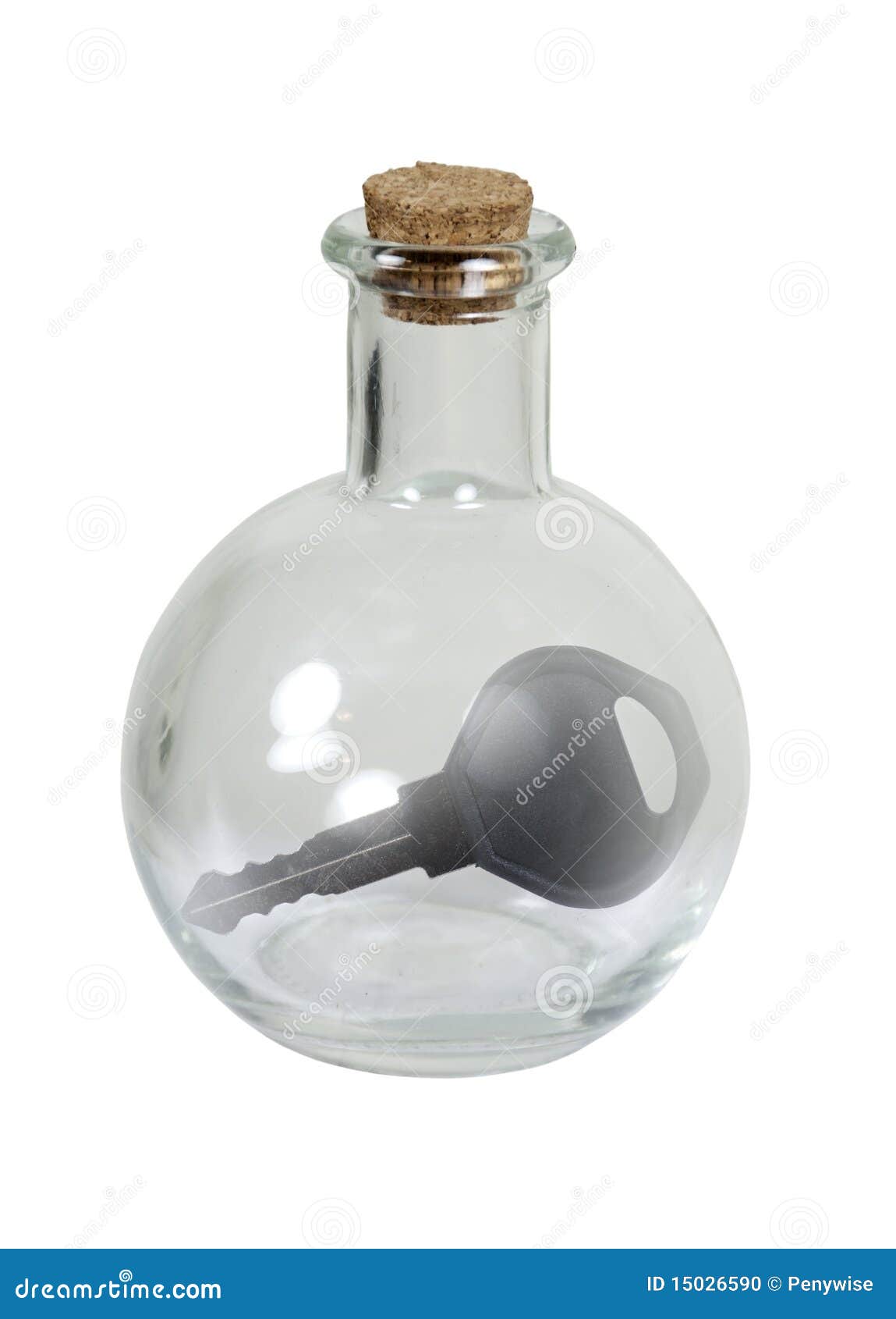 Key in a Bottle stock photo. Image of glass, plastic - 15026590