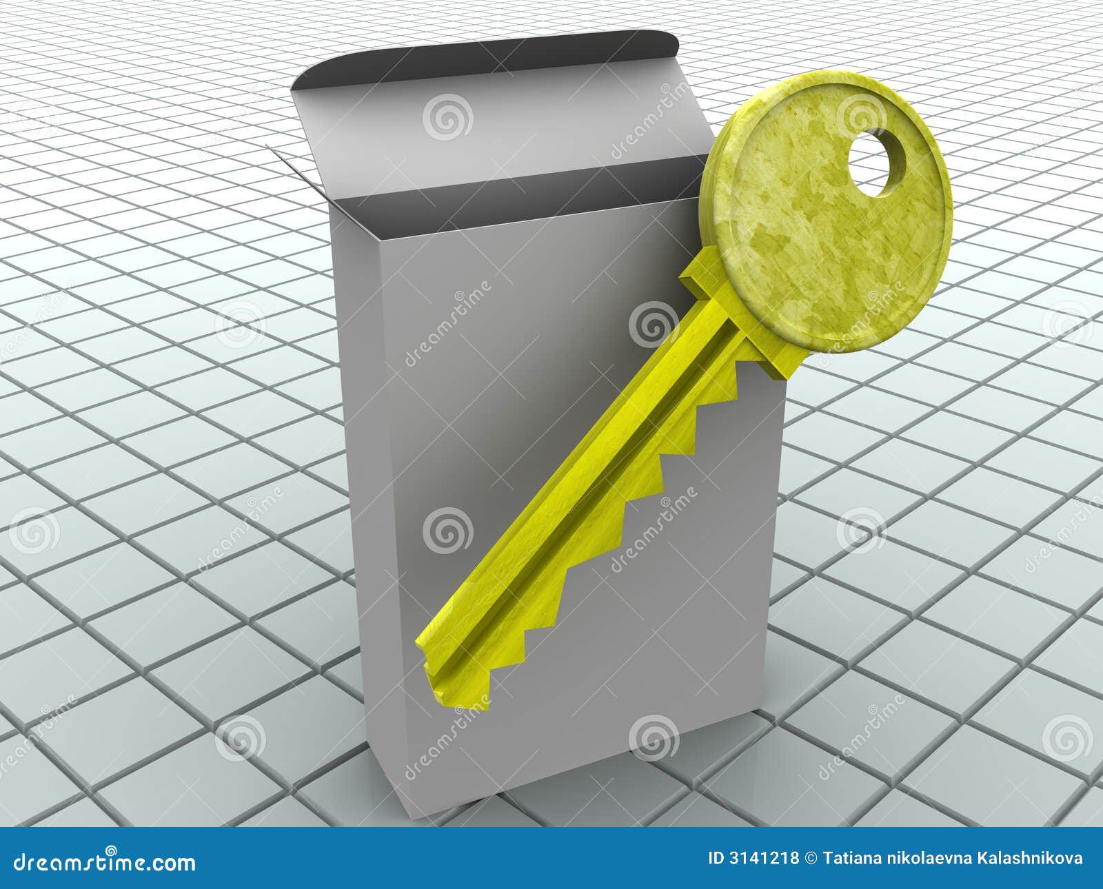 Key and box. stock illustration. Illustration of abstraction - 3141218