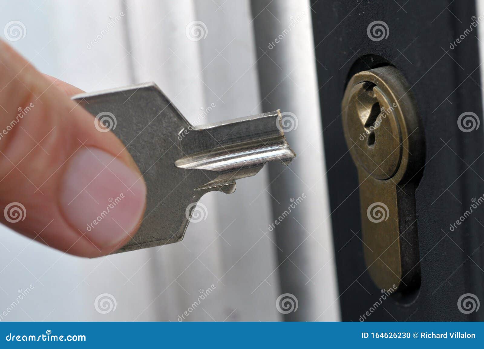 Key Broken in a Lock Close Up Stock Photo - Image of locksmith, closeup ...