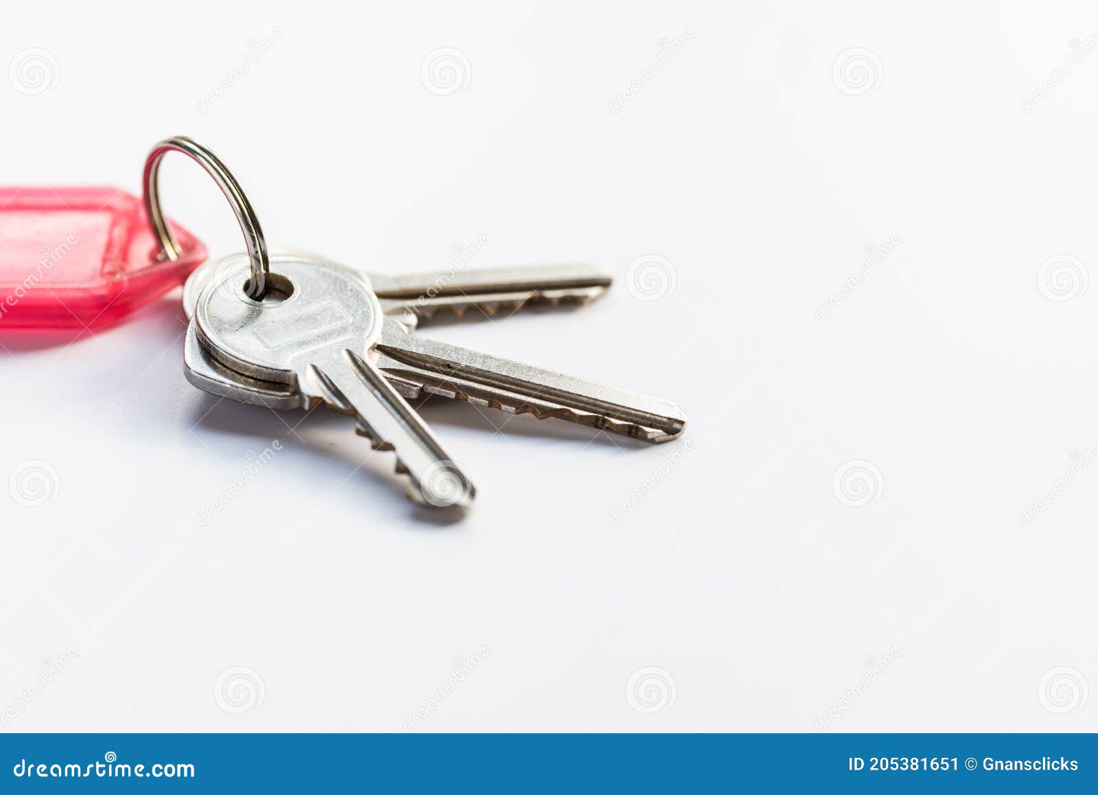 Key bunch with plain tag stock image. Image of property - 205381651