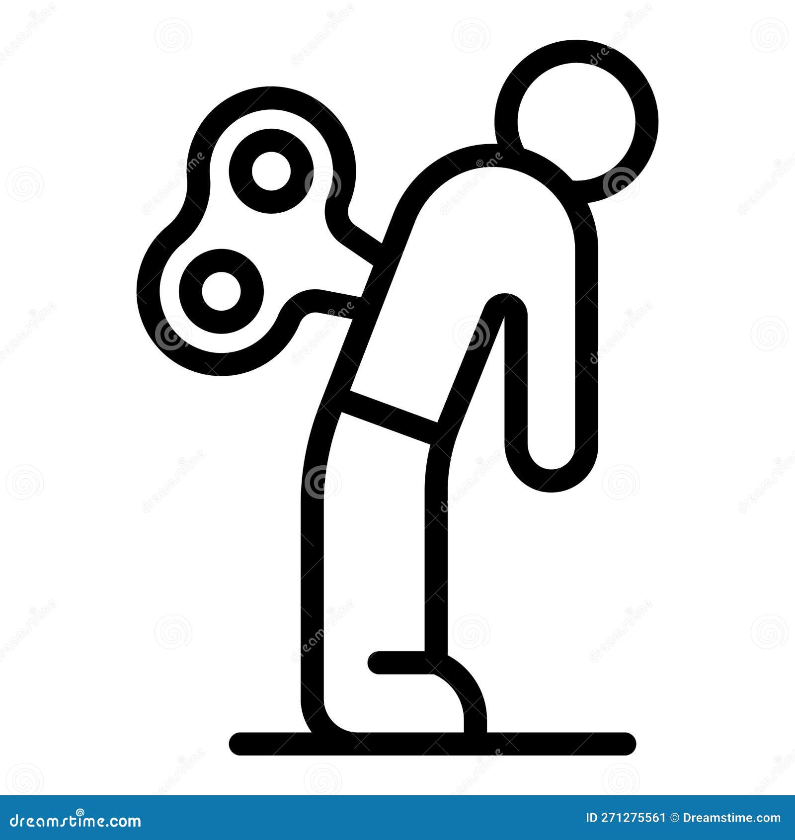 Key Burnout Icon Outline Vector. Work Employee Stock Illustration ...