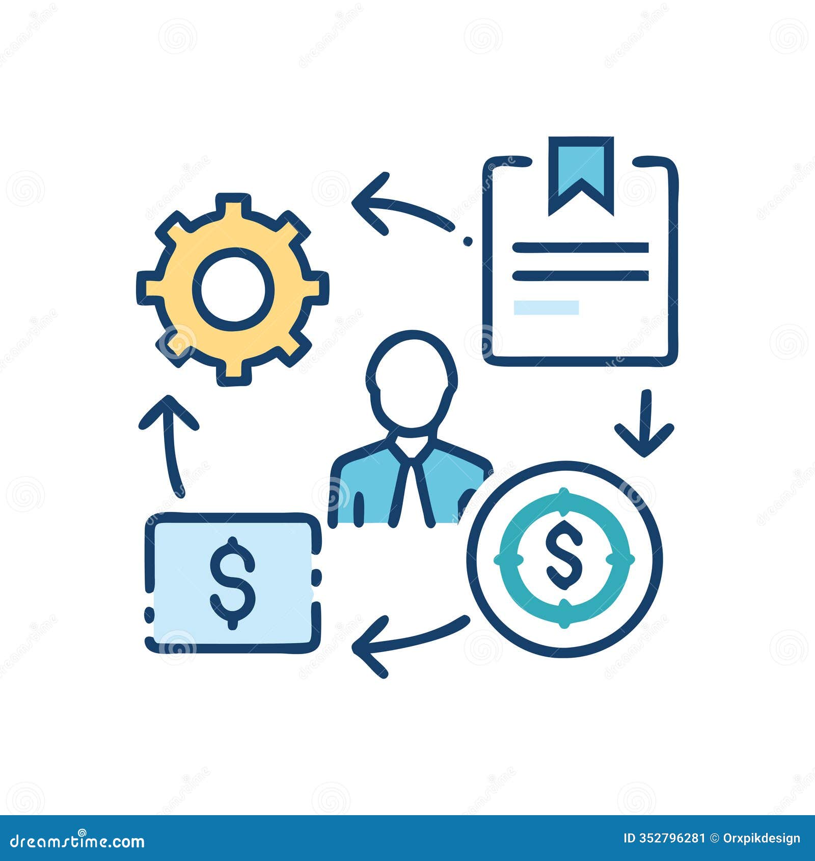 Key Business Operations Icon Stock Vector - Illustration of icon ...