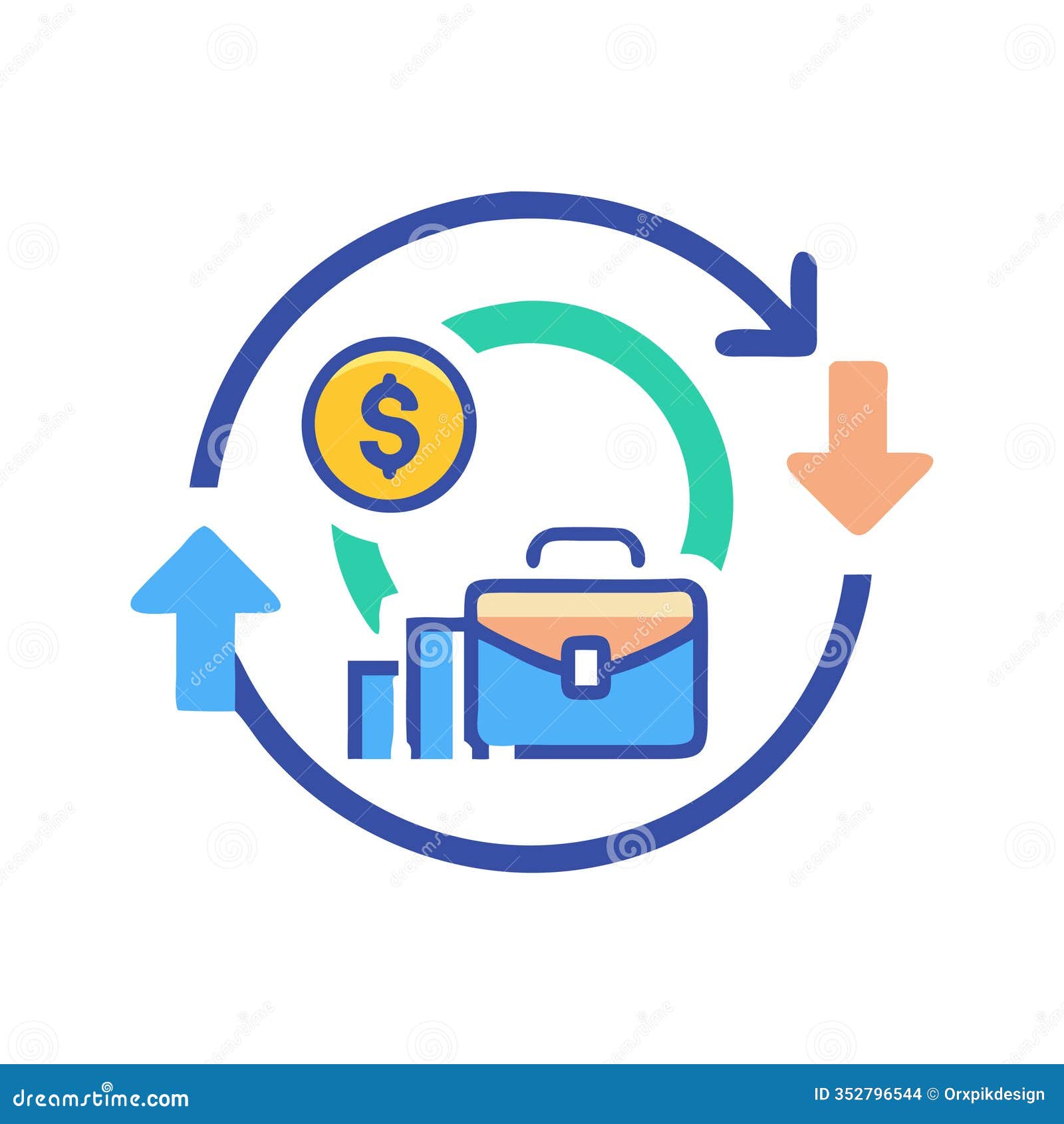 Business Recovery Isometric Flowchart Vector Illustration ...