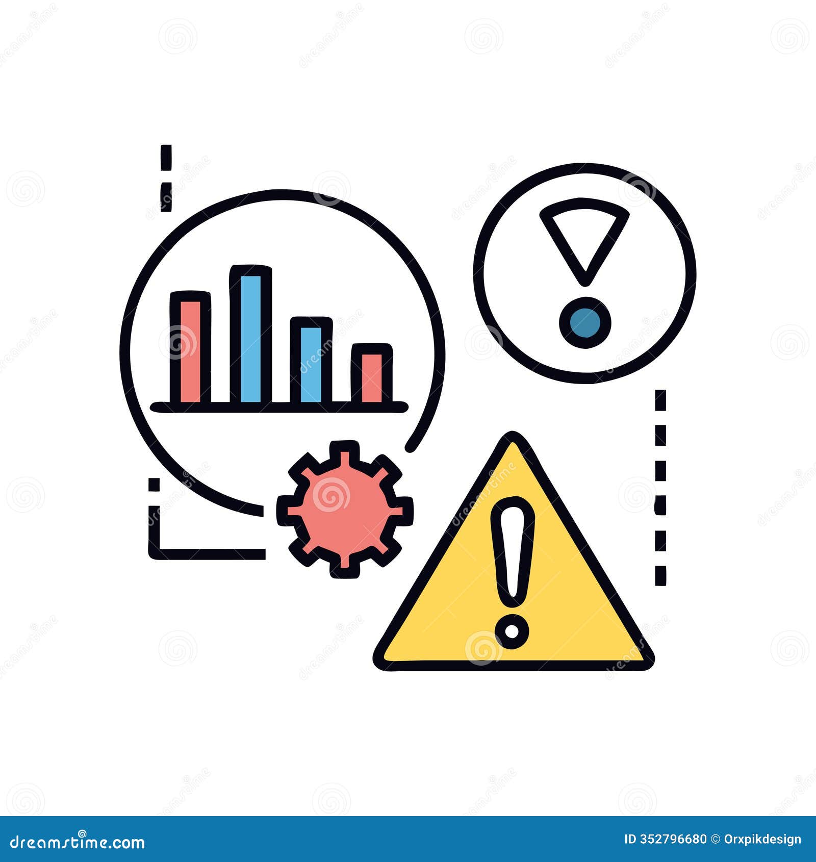 Key Business Risk Analysis Icon Stock Vector - Illustration of visual ...