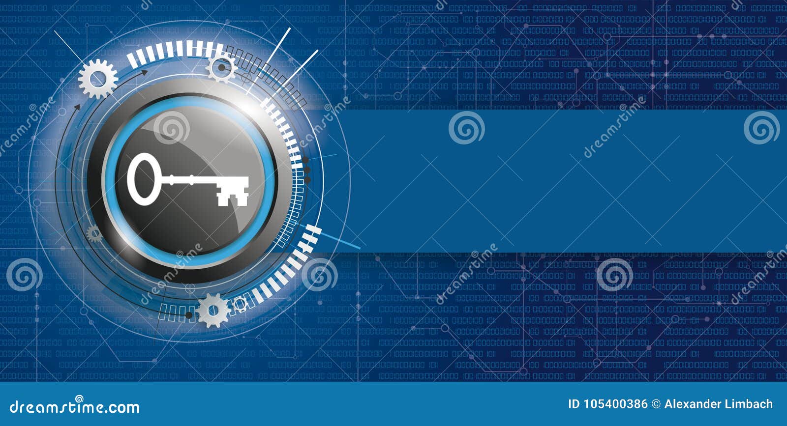 Key Circuit Board Banner Data Stock Vector - Illustration of coding ...