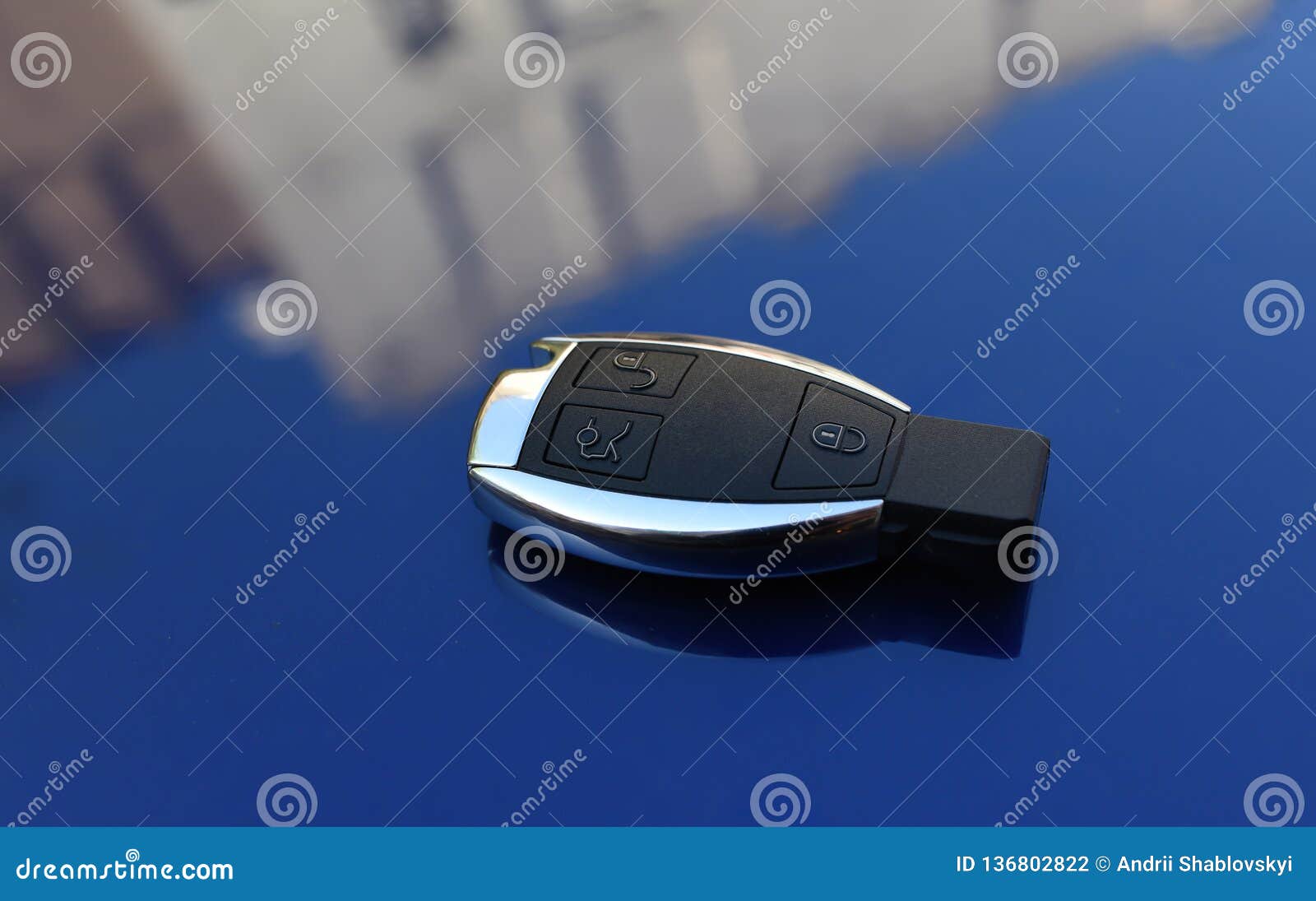 Key from the Car on a Blue Background Stock Photo - Image of keys, auto ...