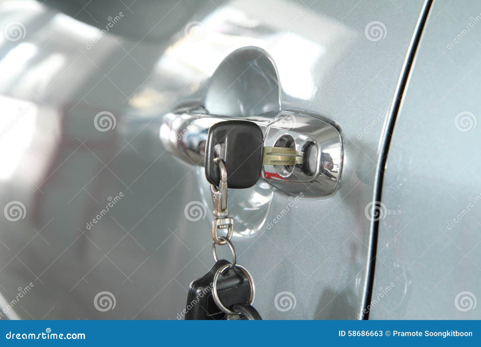 Key at car handle stock image. Image of industry, manufacture - 58686663