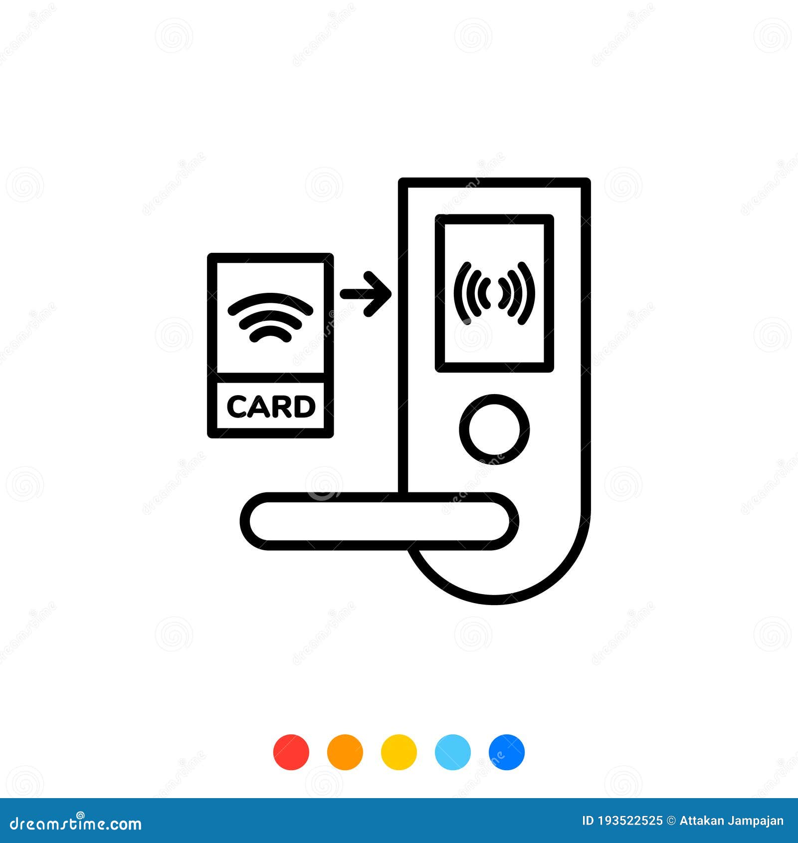 Key Card Door System Icon,Vector and Illustration Stock Vector ...